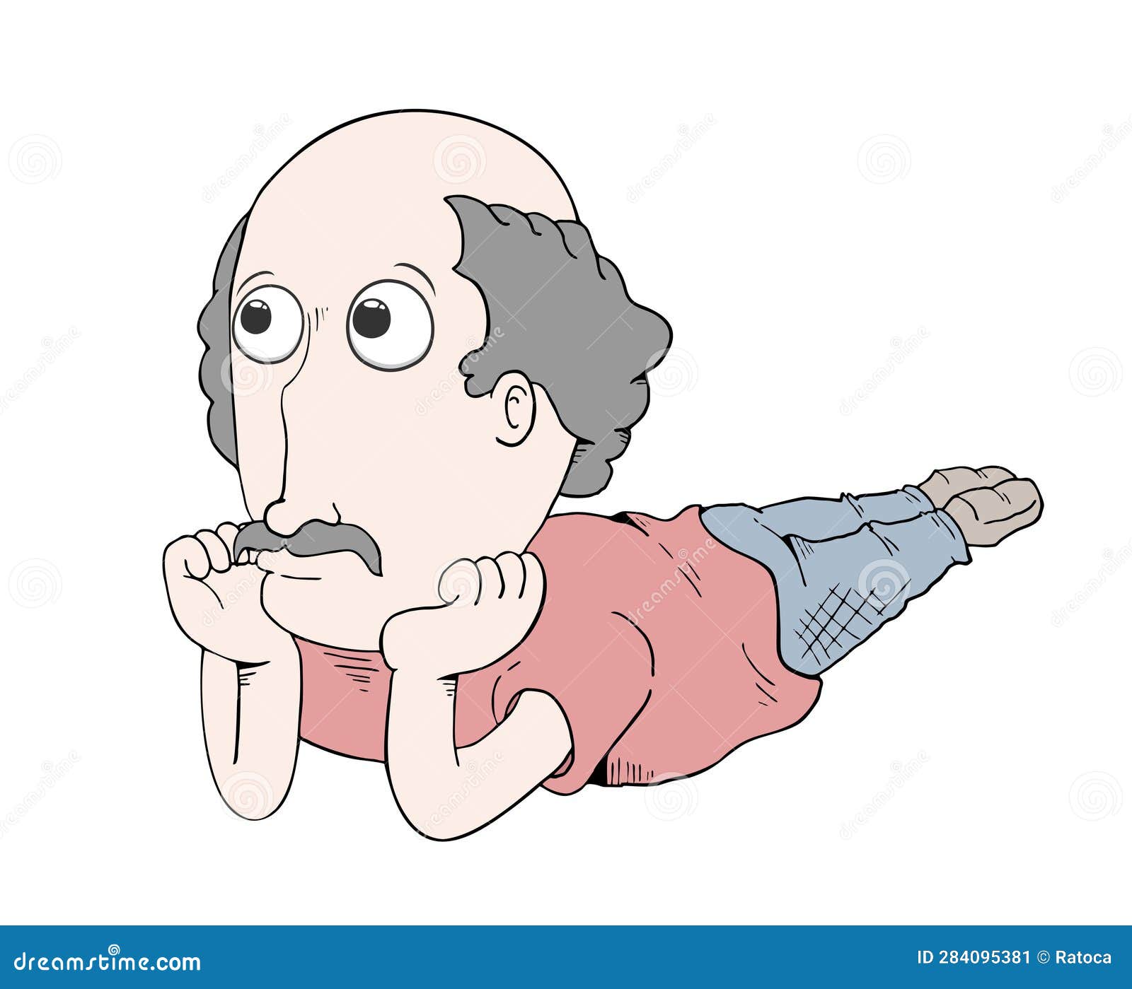 Man In Funny Pose Stock Vector Illustration Of Position 284095381