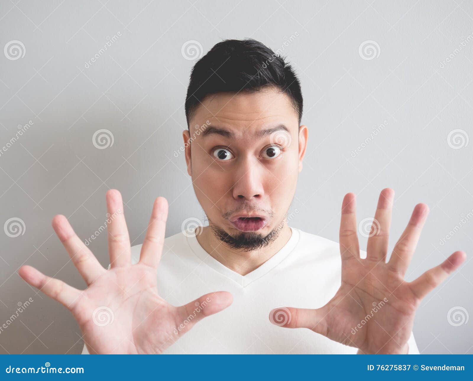 Man with Funny Shocked Face. Stock Image - Image of sale, emotion: 76275837