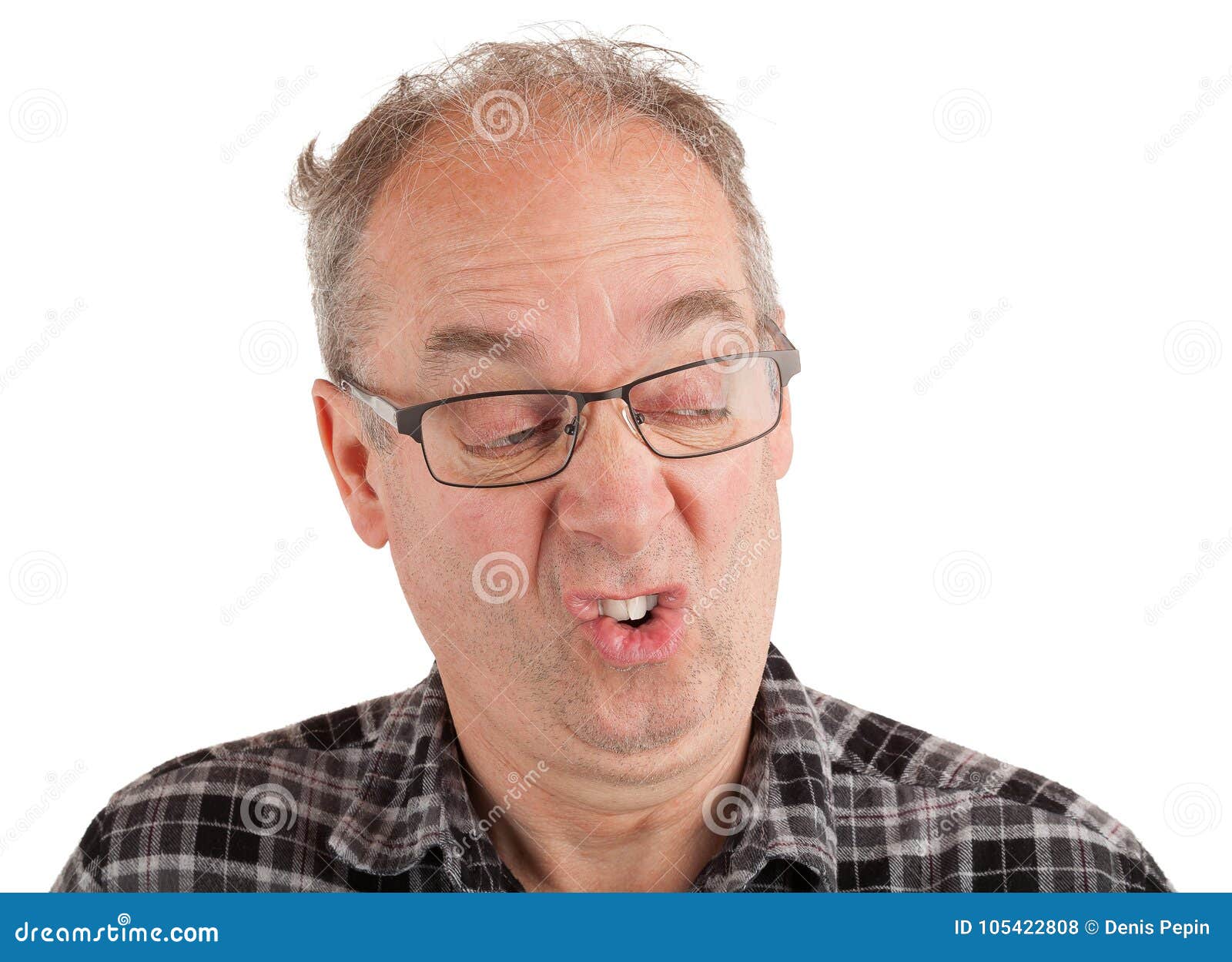 Man Has a Fussy Look stock photo. Image of choosey, cynical - 105422808