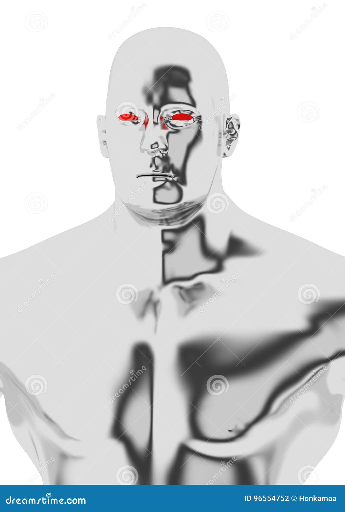 Man from the future stock illustration. Illustration of science - 96554752
