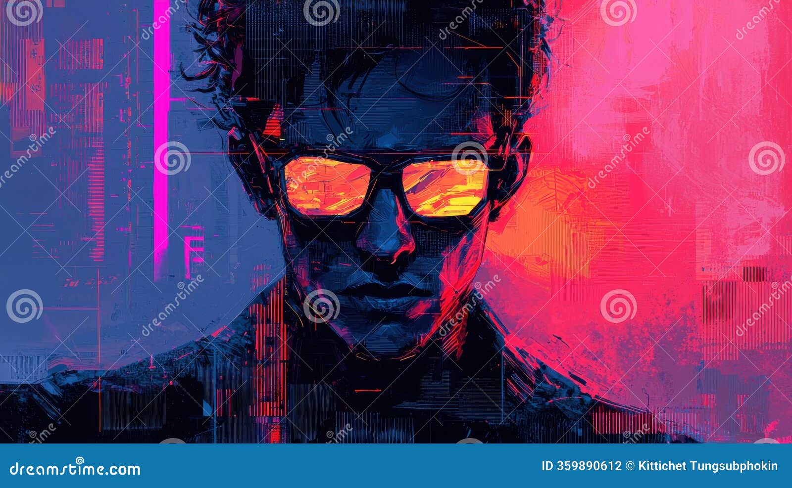 A Cityscape With Advanced Cooling Towers Combating A Heatwave Under A ...