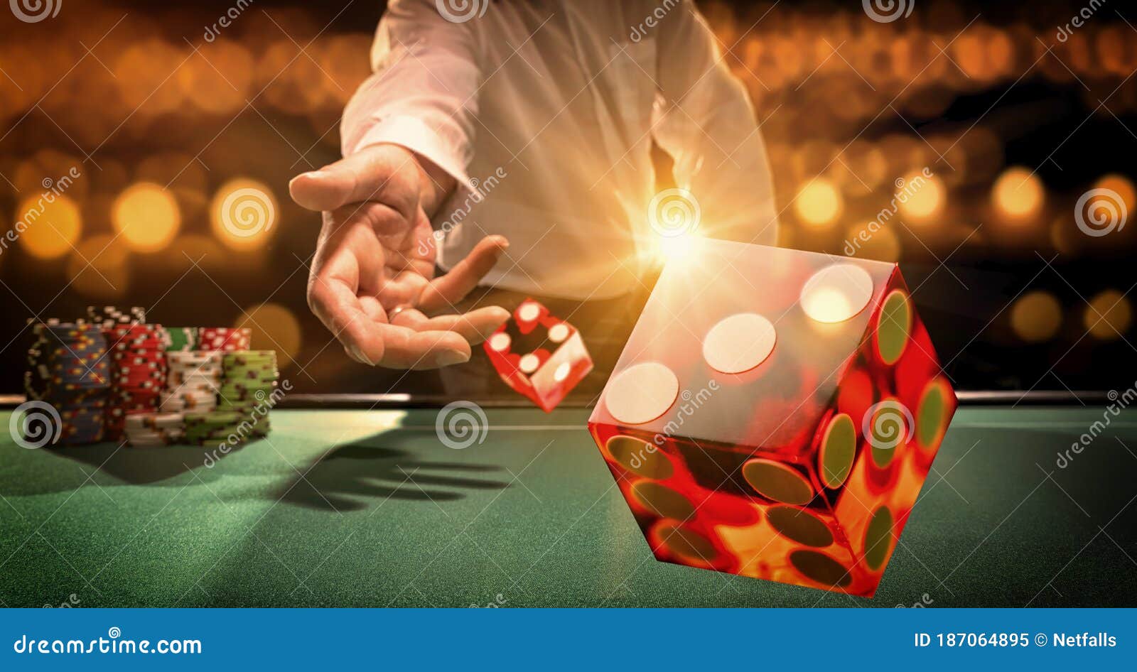 Man Gambling at the Craps Table Stock Image - Image of isolated, craps ...