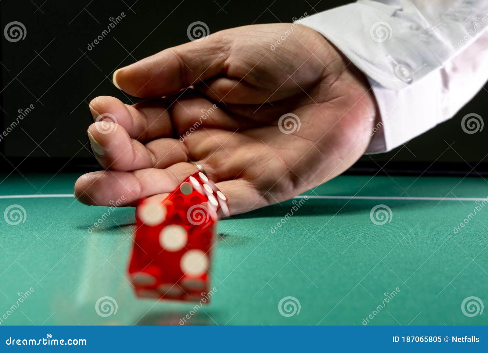 Man Gambling at the Craps Table Stock Image - Image of business ...