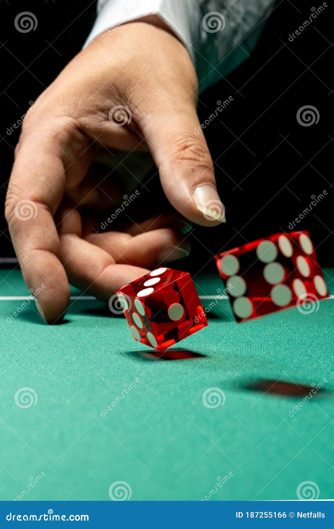 Man Gambling at the Craps Table Stock Photo - Image of hand ...