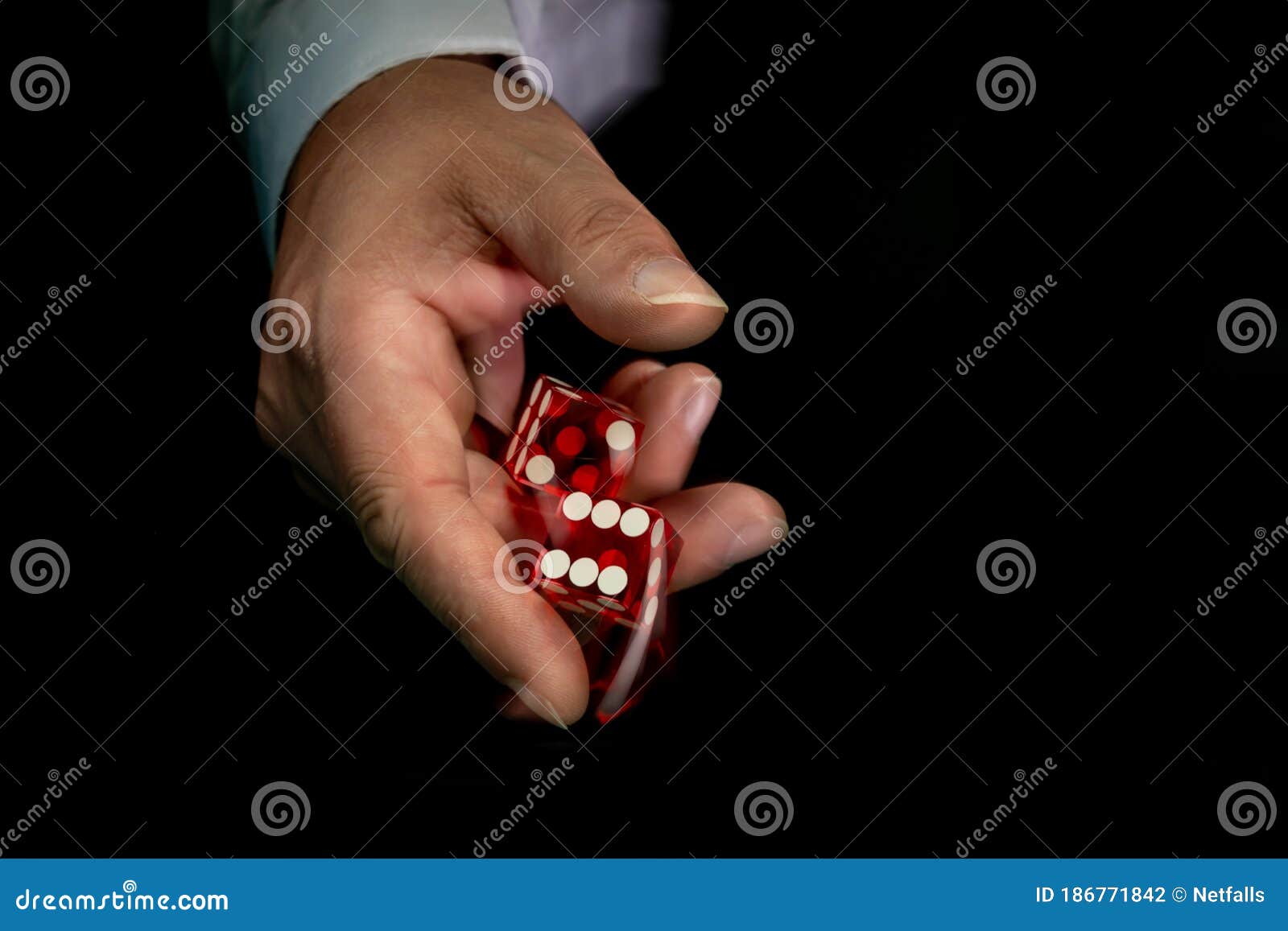 Man Gambling at the Craps Table Stock Photo - Image of closeup, betting ...