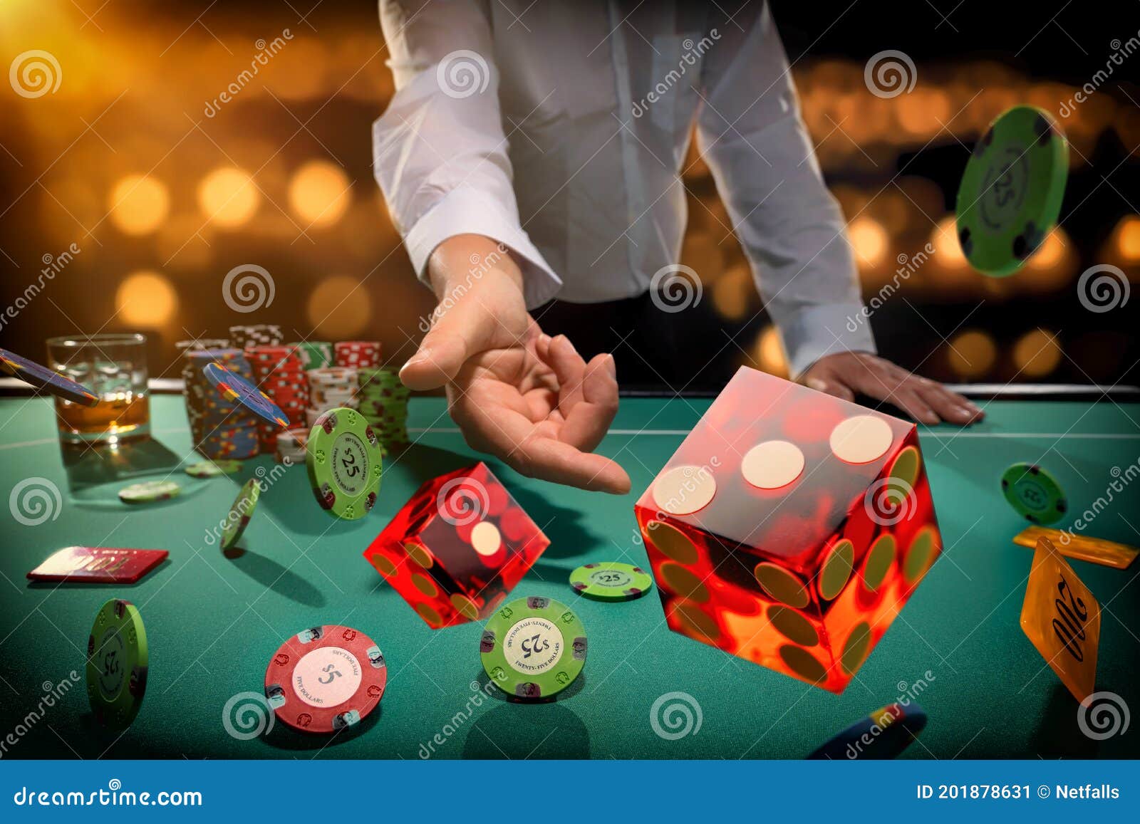 Man Gambling at the Craps Table Stock Image - Image of dice, gamble ...