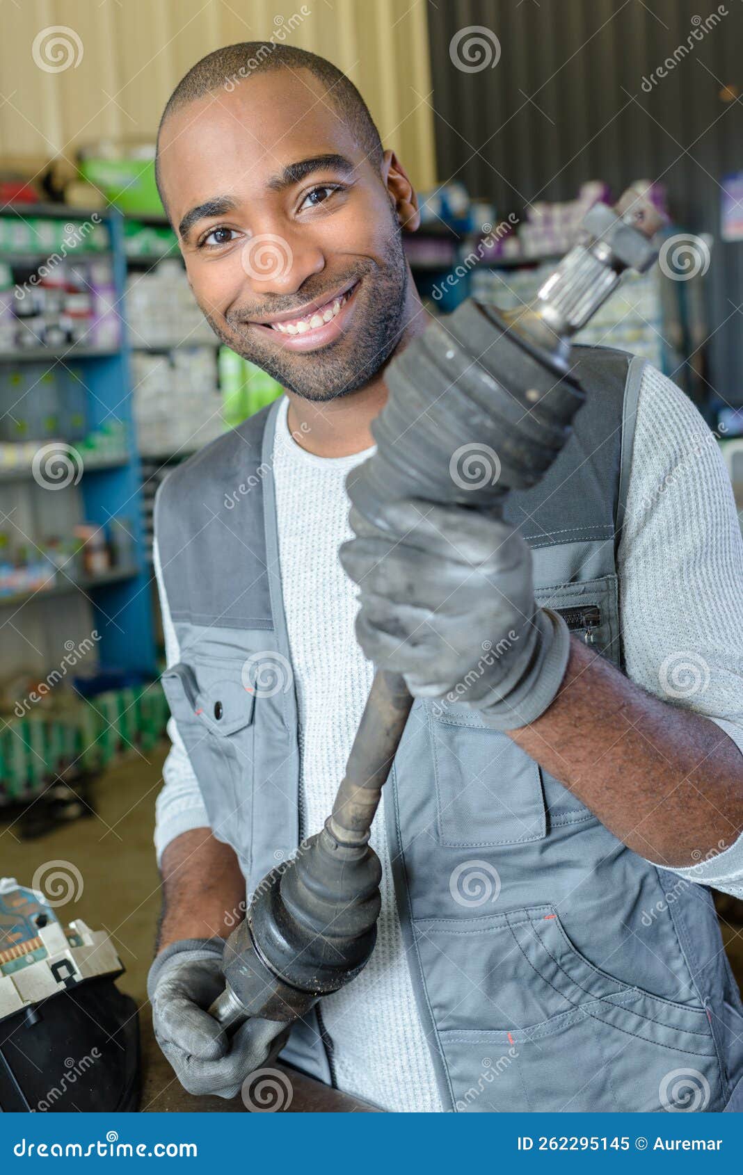 Man in garage stock image. Image of working, recycle - 262295145