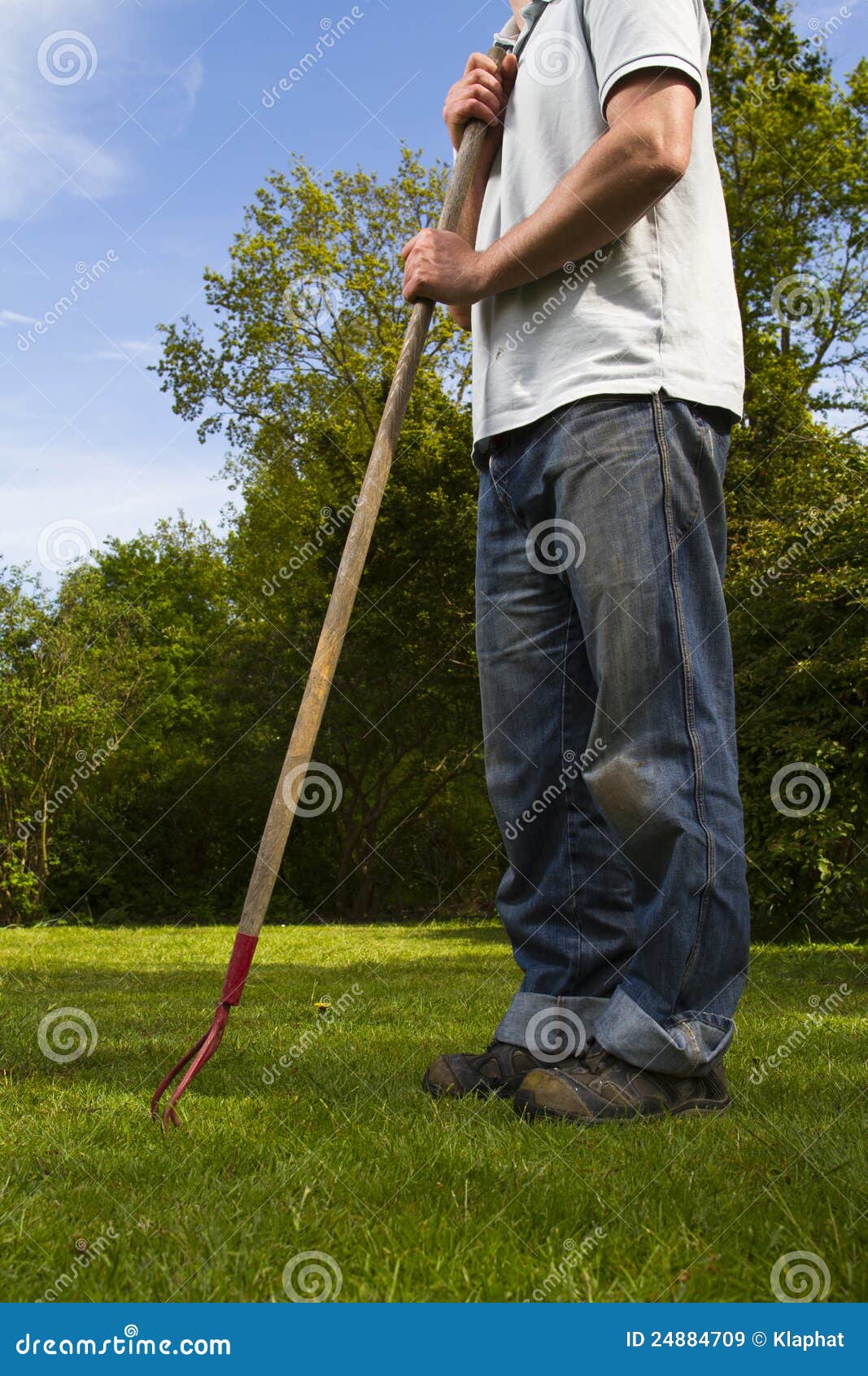 Man in garden stock image. Image of grass, nature, hobbies - 24884709