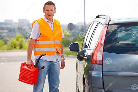 Man with gas can stock image. Image of gasoline, gallon - 25053177