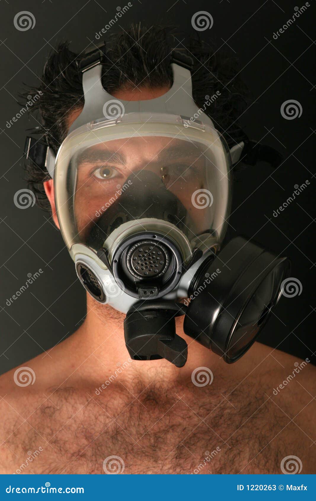 Man with gas mask stock image. Image of person, safety - 1220263