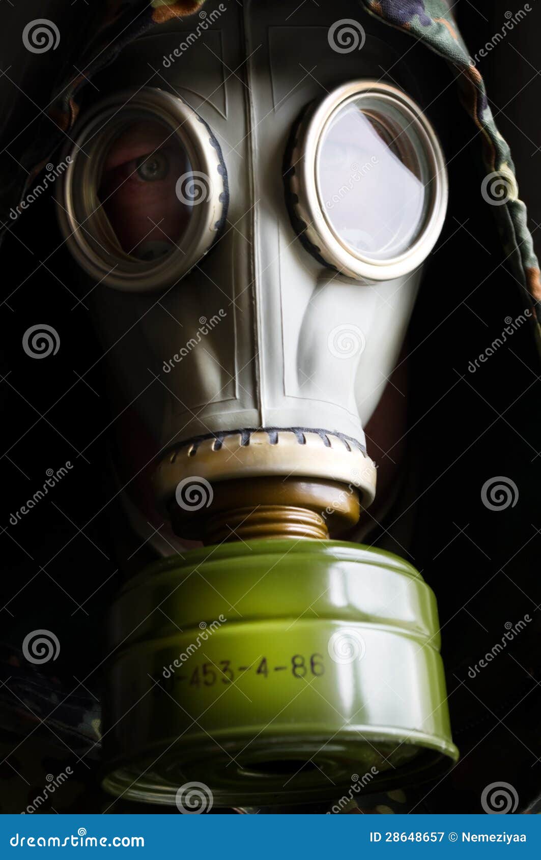 Man in gas mask stock image. Image of gasmask, gear, apocalypse - 28648657