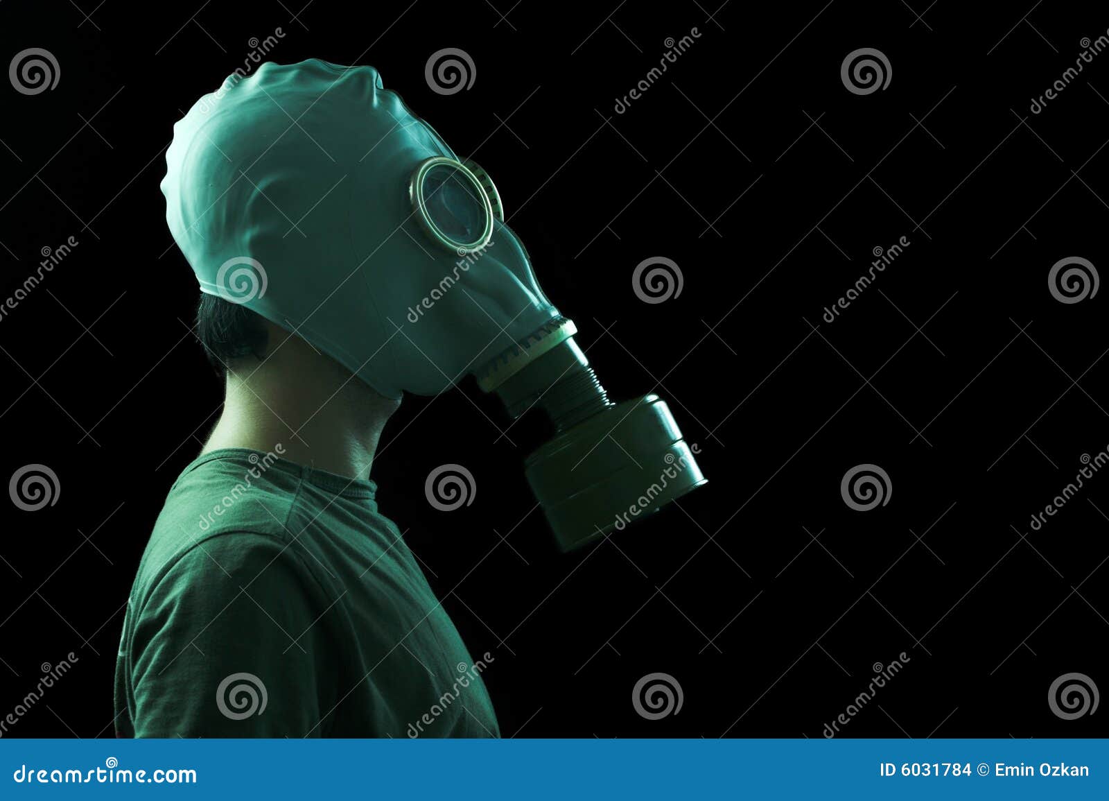 Man with gas mask profile stock photo. Image of bizarre - 6031784