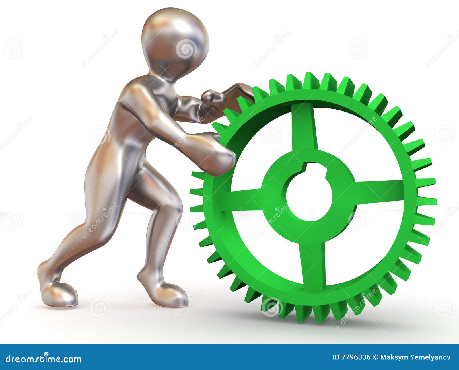 Man with gear stock illustration. Illustration of accuracy - 7796336