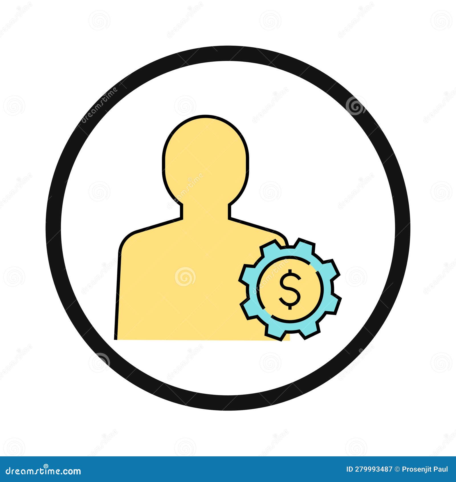 Man, Gear, Money, Settings, Man Management Icon Stock Vector ...