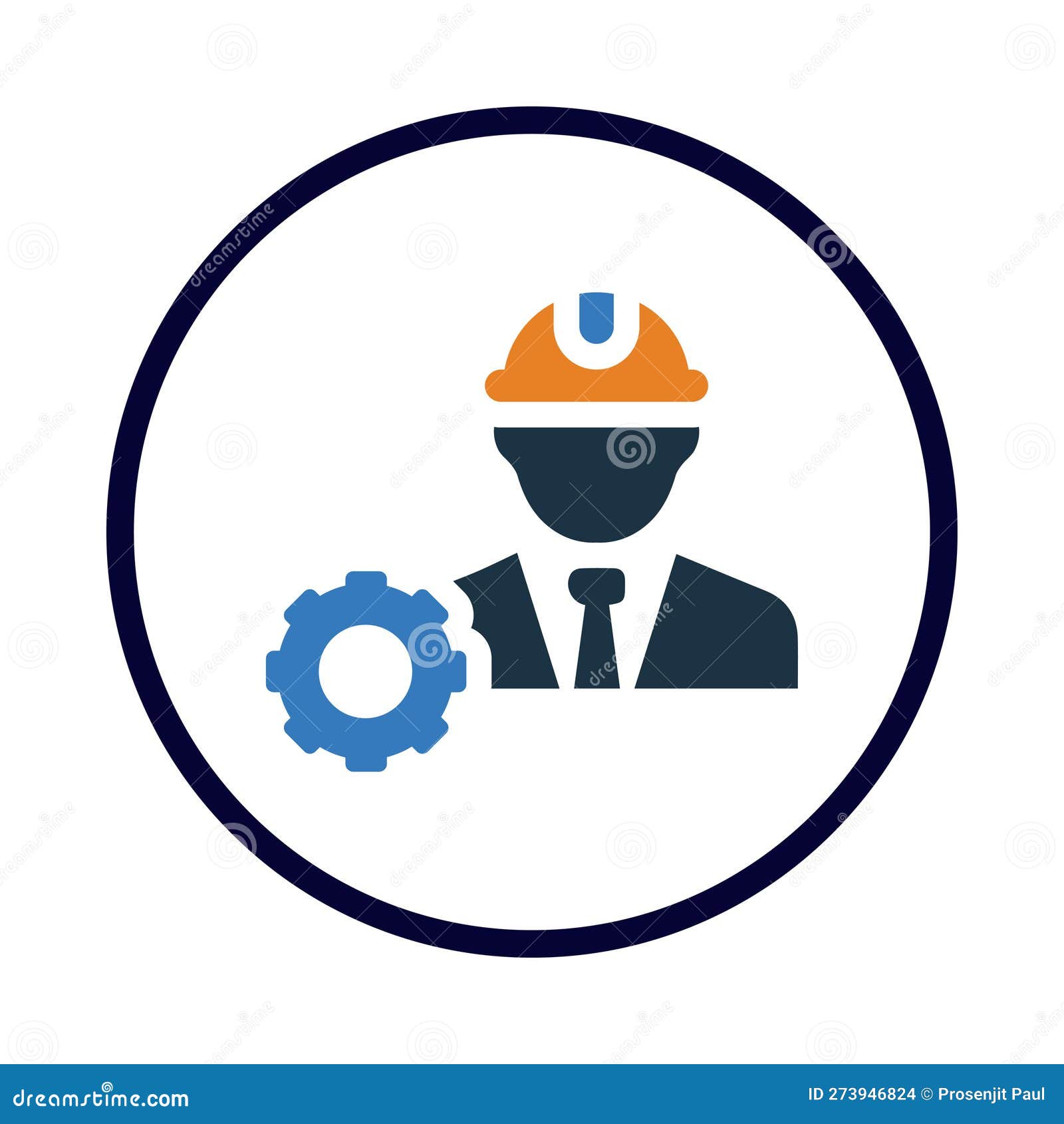 Man, Gear, People, Management, Maintenance Worker Icon Stock Vector ...