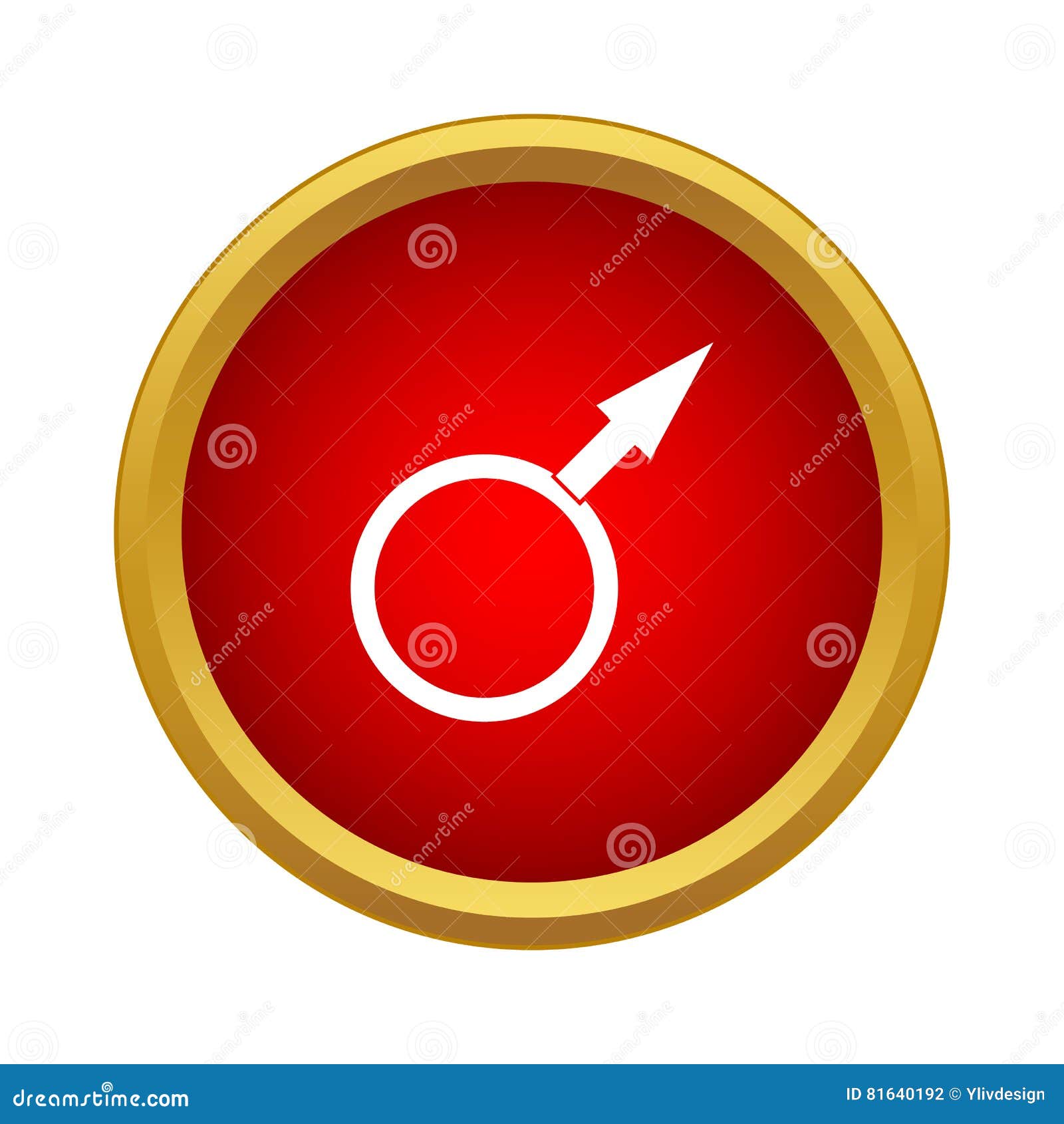 Man Gender Sign Icon in Simple Style Stock Vector - Illustration of ...