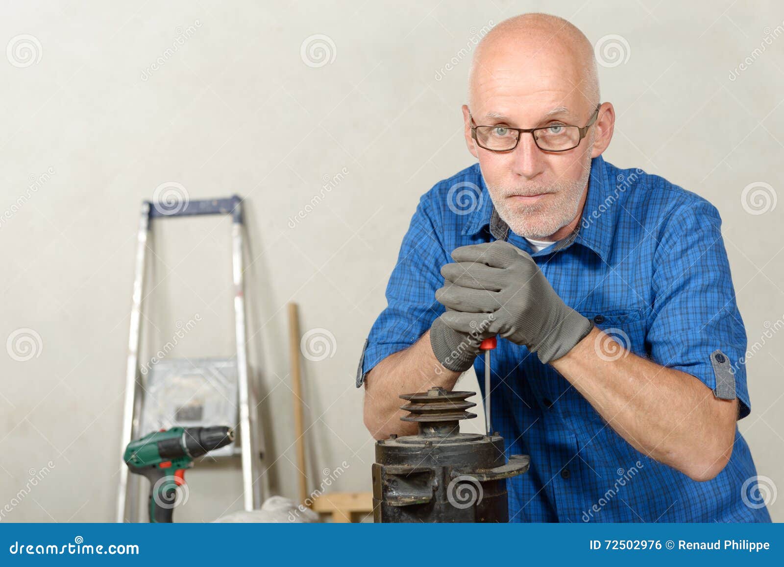 Man with a Generator for the Car Stock Photo - Image of professional ...