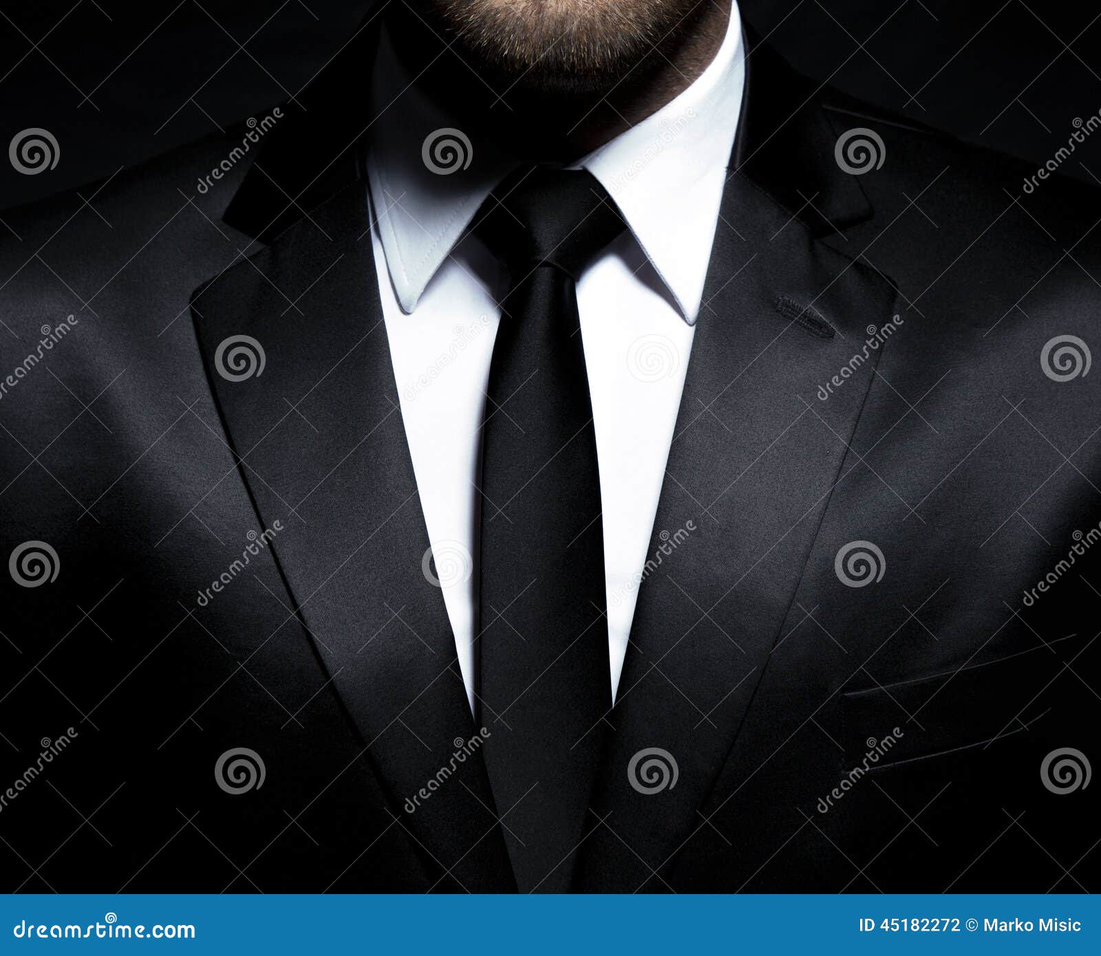 Man Gentleman in Black Suit and Tie Stock Photo - Image of male ...