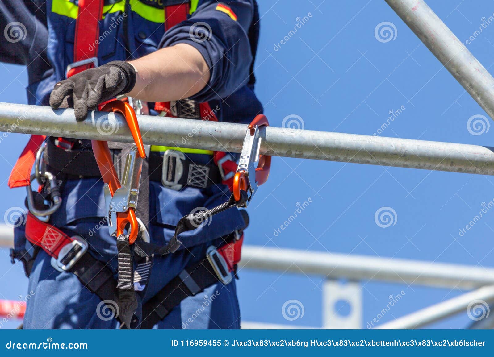 Man from German Technical Emergency Service Stock Image - Image of ...
