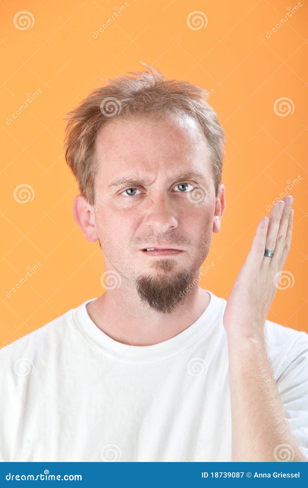 Man Gestures a Slap stock image. Image of cynic, caucasian - 18739087