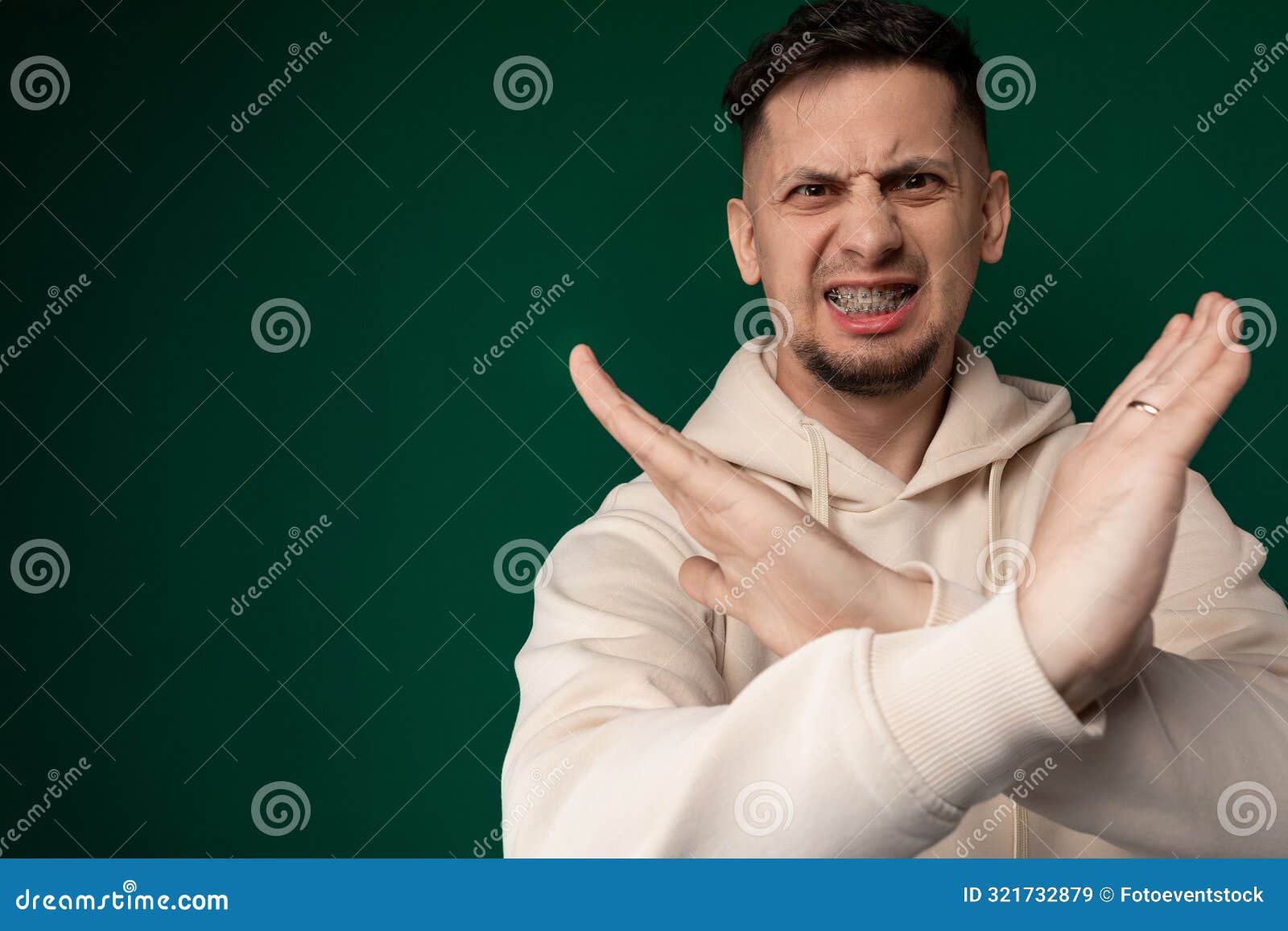 Man Gesturing with Hands stock image. Image of signaling - 321732879