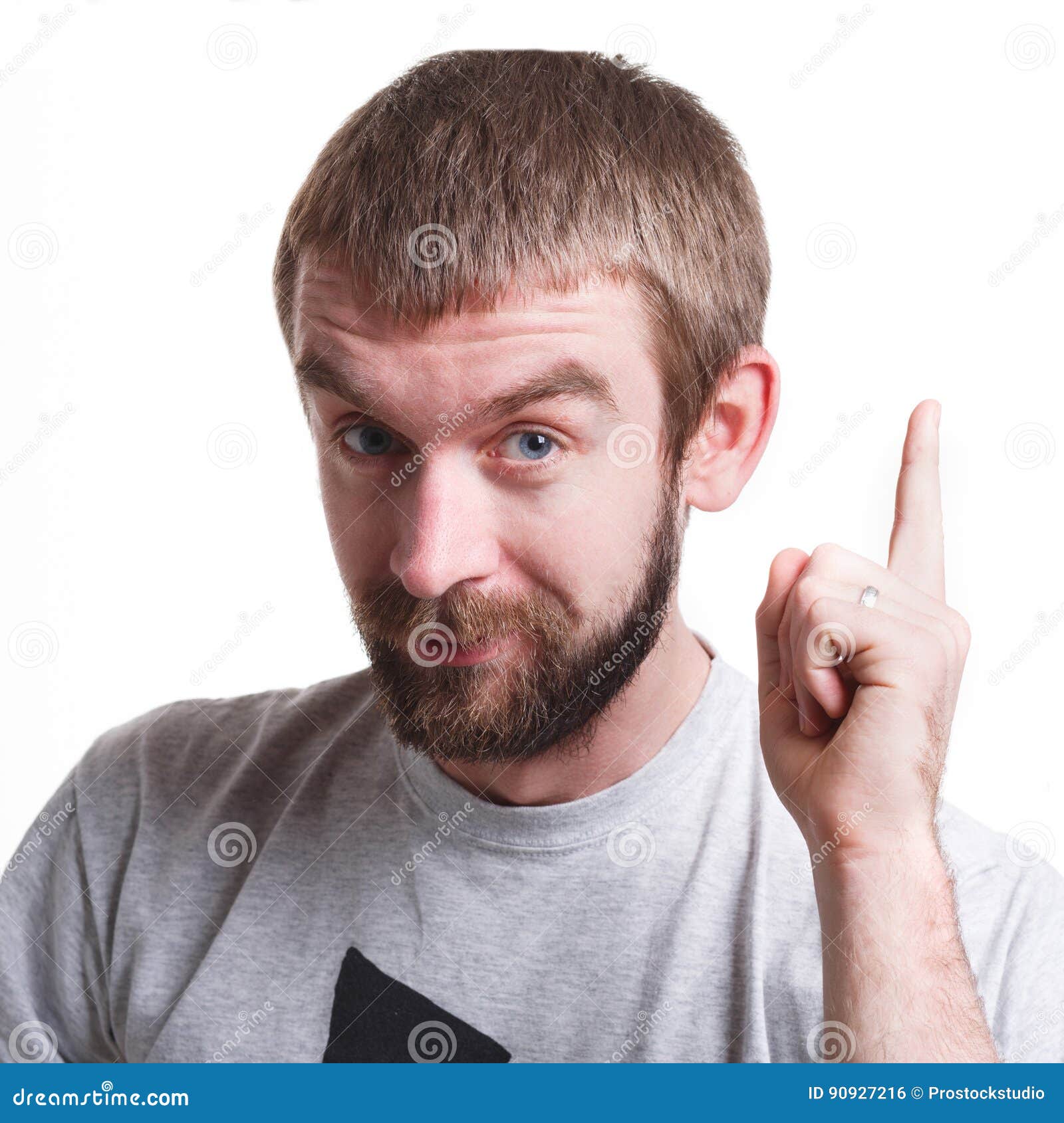 Man Gesturing with Index Finger, Remember Sign Stock Photo - Image of ...
