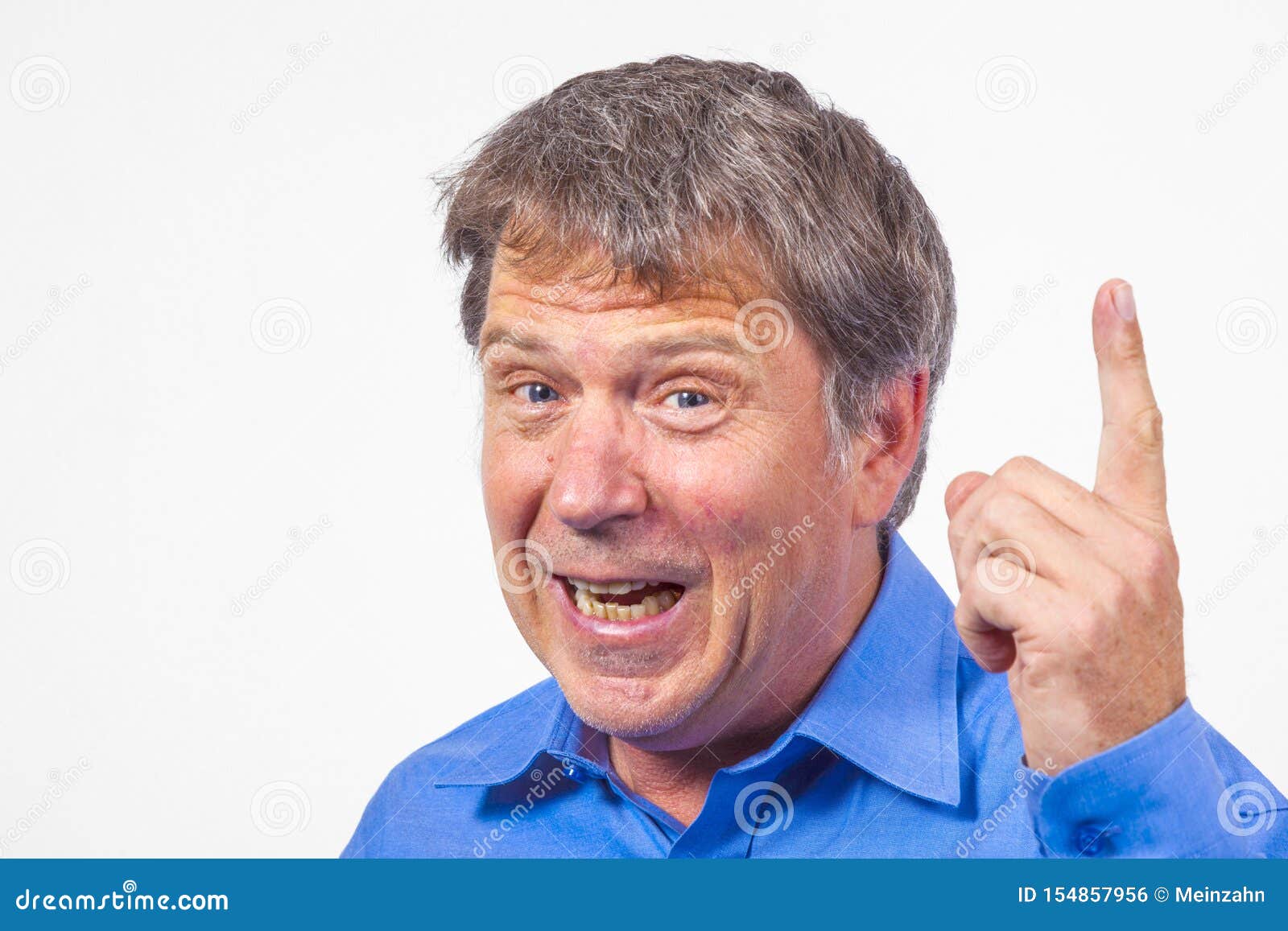 Man Warning with His Finger Stock Photo - Image of casual, handsome ...