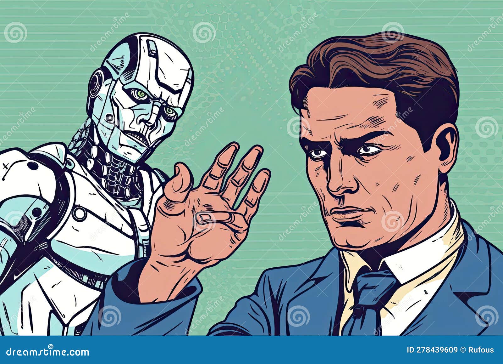Man Gets Angry at Artificial Intelligence and Wags Finger Stock Image ...