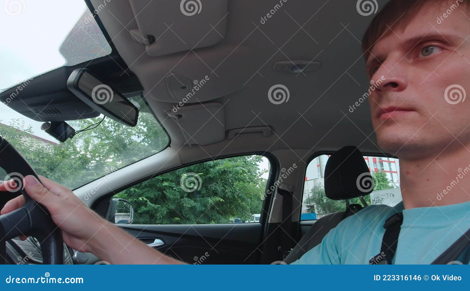 Man Gets into the Car Slow Motion Stock Footage - Video of steering ...