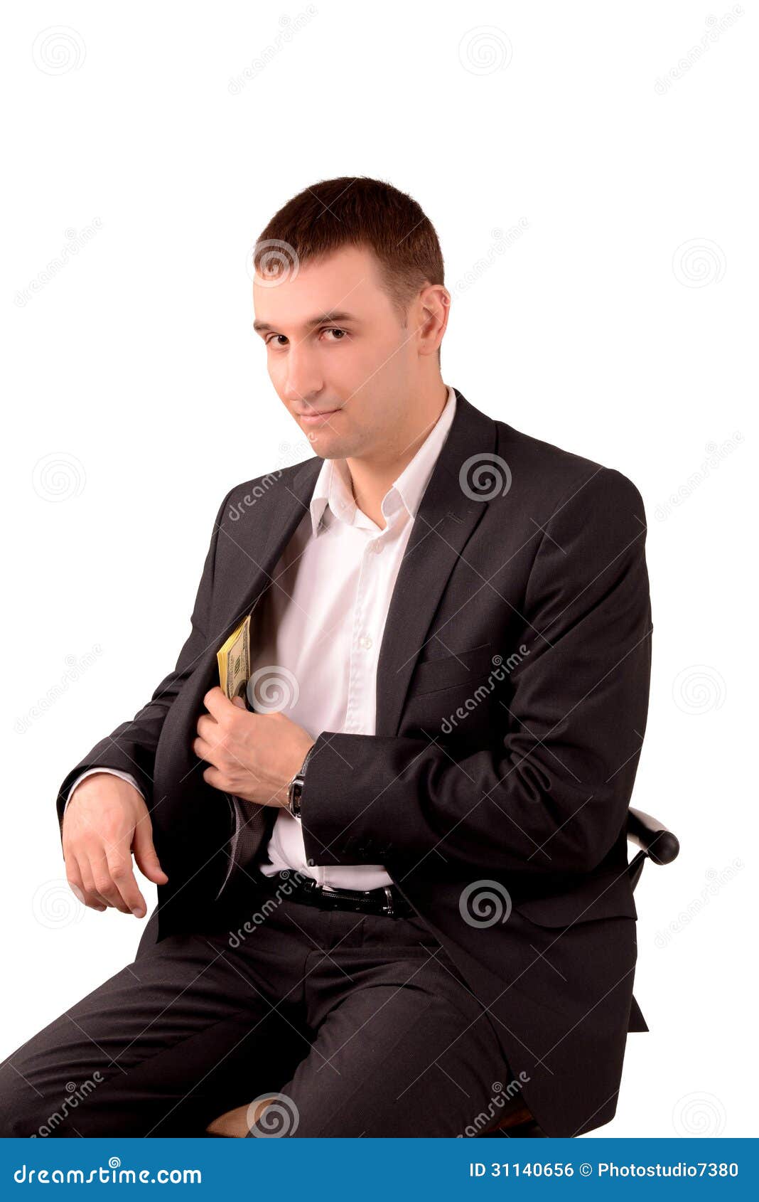 Man gets money stock photo. Image of finance, person - 31140656