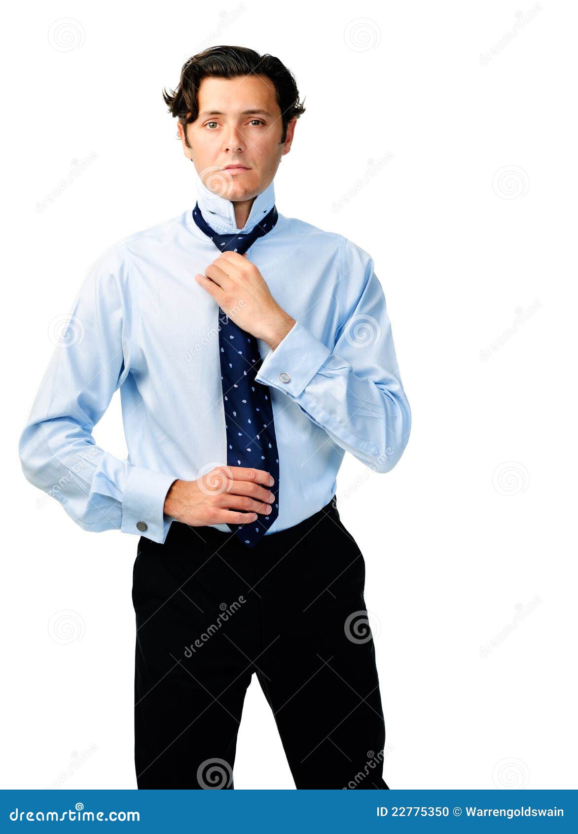 Man gets ready for work stock photo. Image of occupation - 22775350