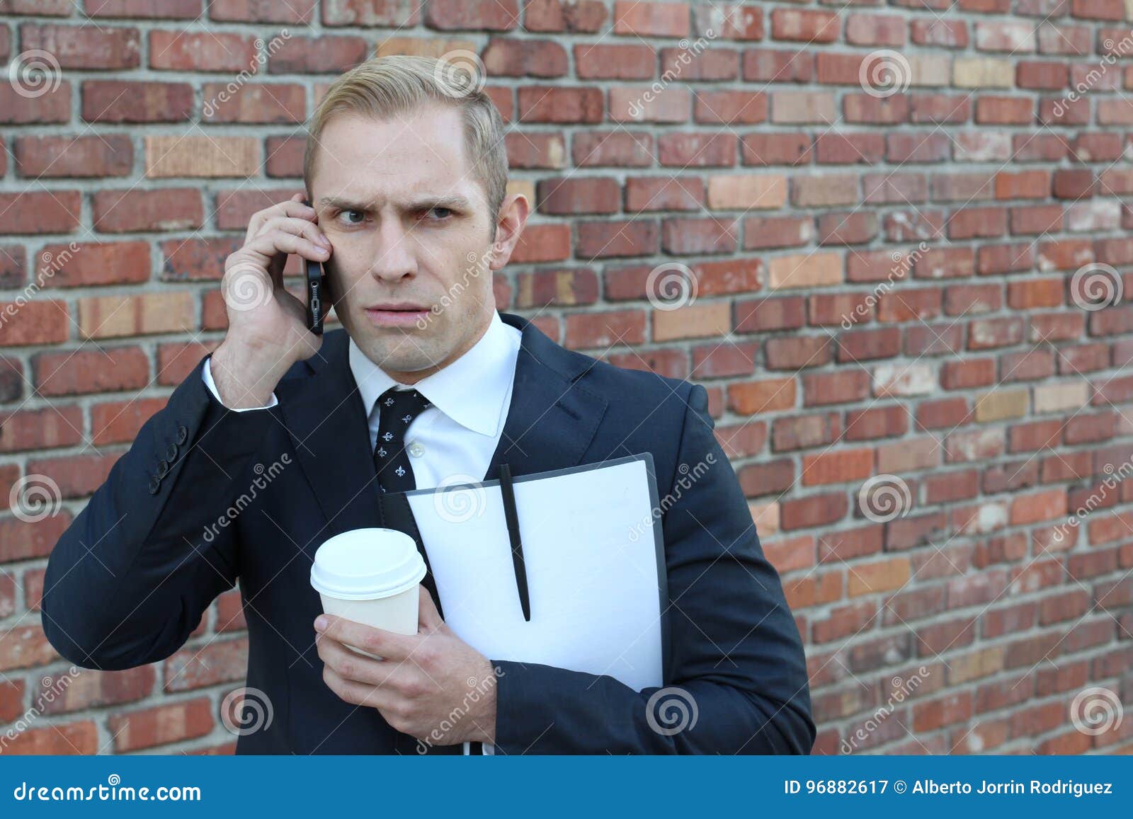 Man Getting Bad News on the Phone Stock Image - Image of guilt ...