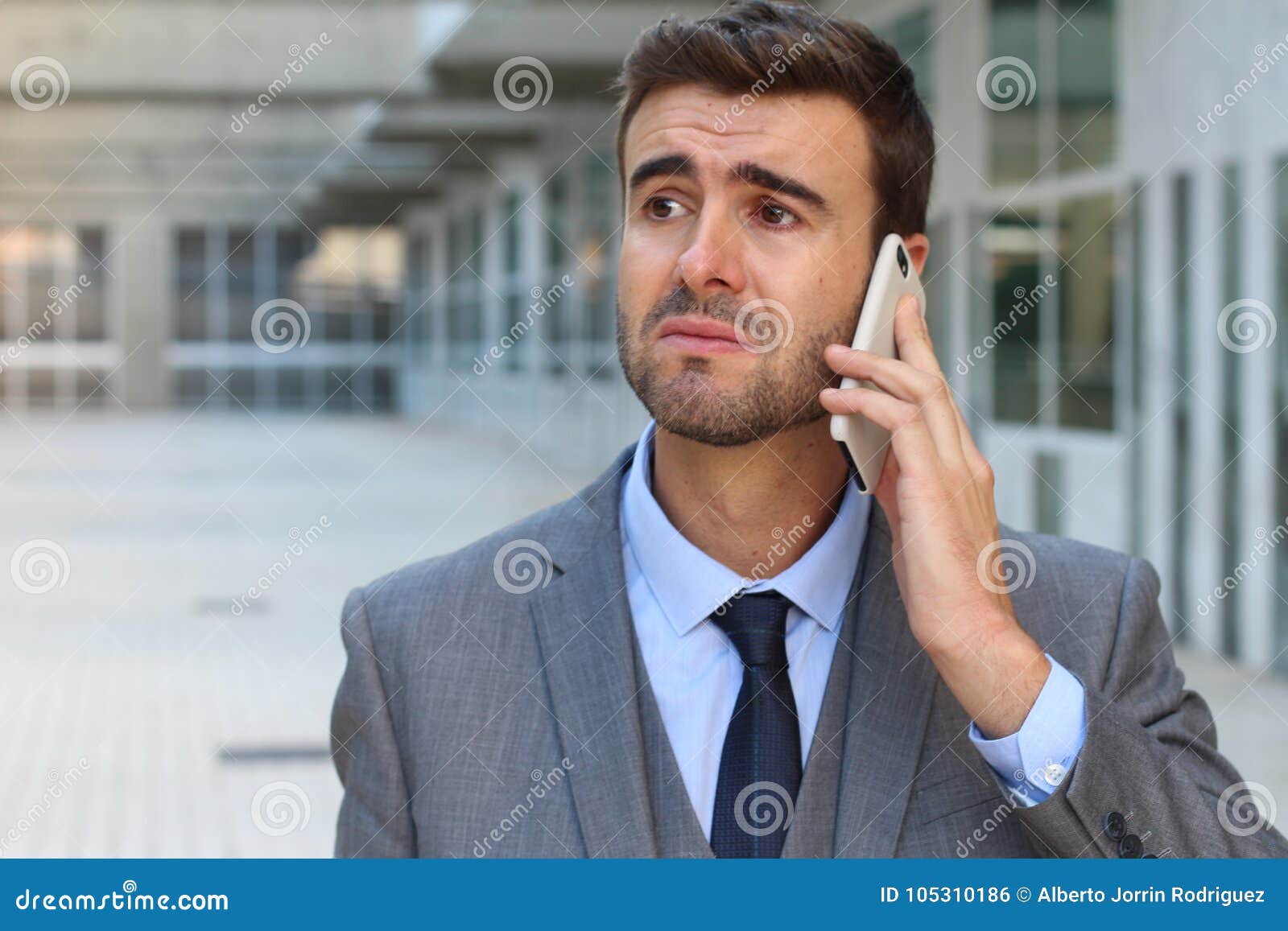 Man Getting Devastating News on Phone Call Stock Photo - Image of ...