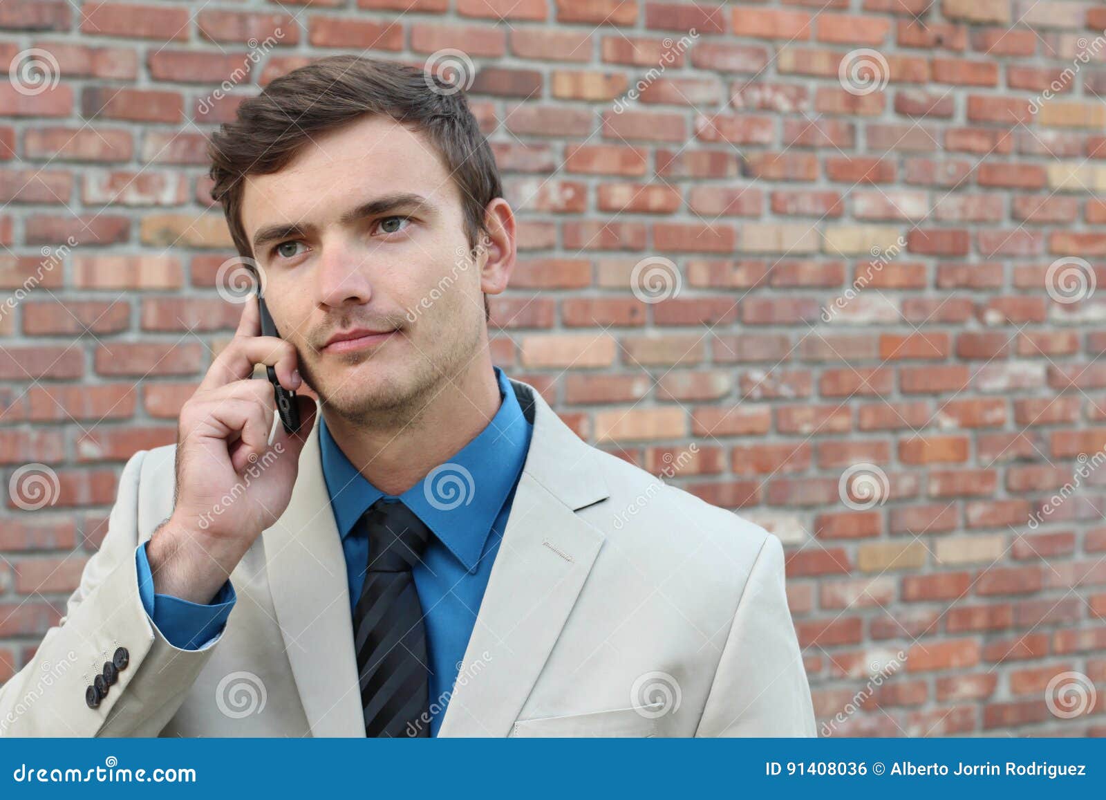 Man Getting a Disturbing Information on the Phone Stock Photo - Image ...