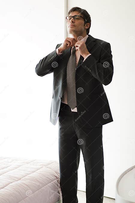 Man getting dressed stock image. Image of handsome, caucasian - 14082207