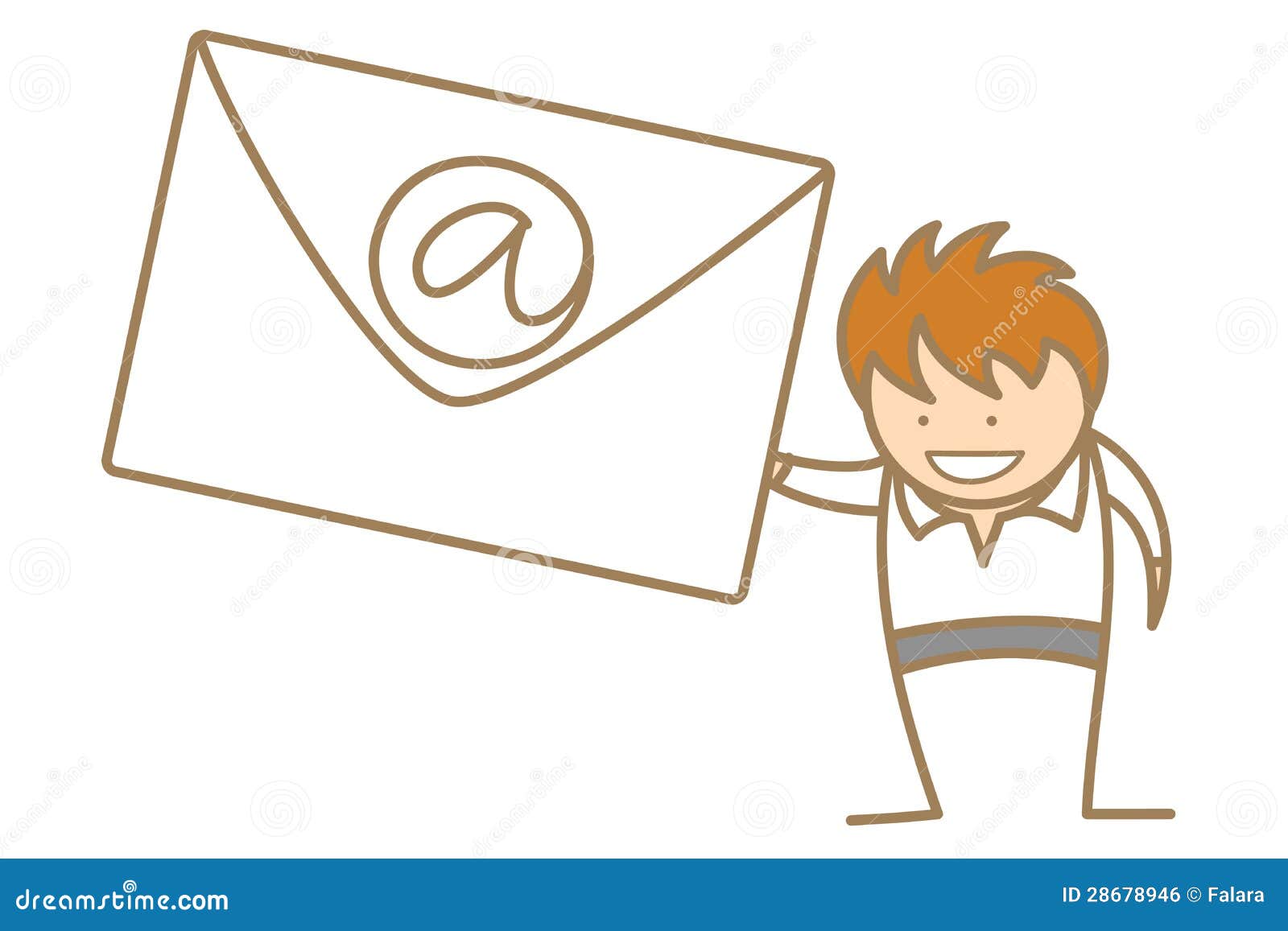 Man getting e-mail stock vector. Illustration of mailbox - 28678946