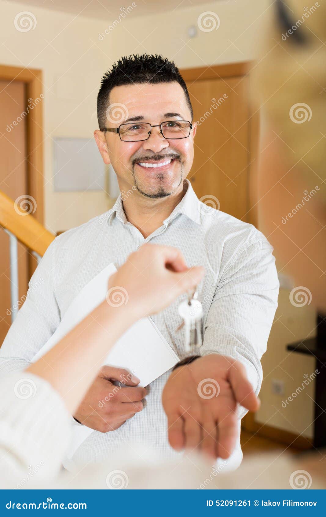 Man getting the keys stock image. Image of real, couple - 52091261
