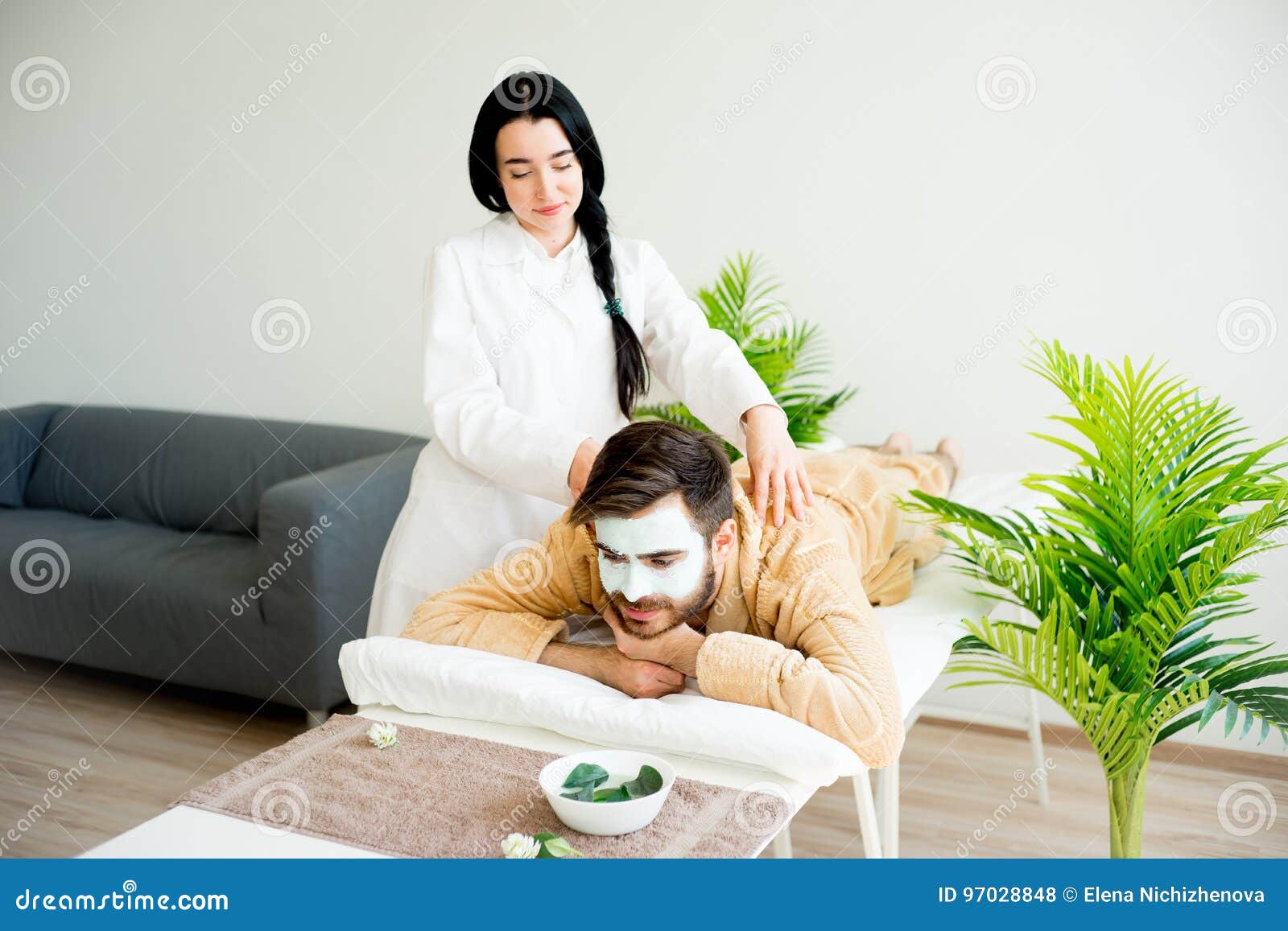 Man getting a massage stock photo. Image of massage, adult - 97028848