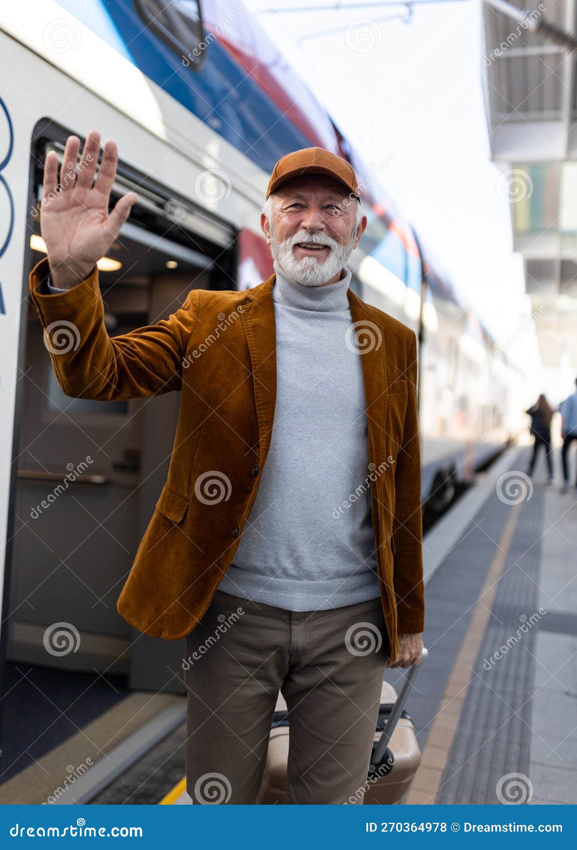 Man getting out of train stock photo. Image of railroad - 270364978