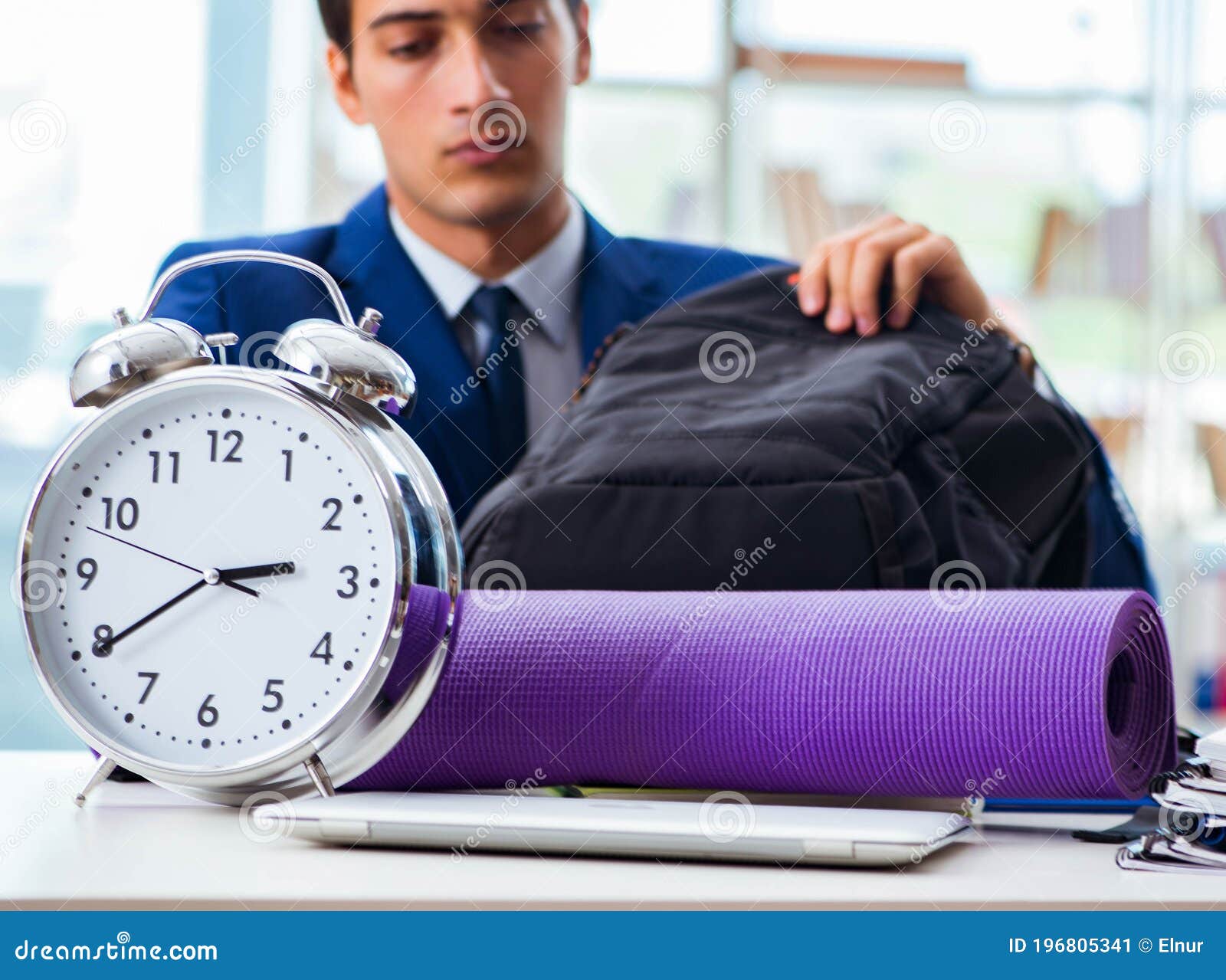 Man Getting Ready for Sports Break in the Office Stock Image - Image of ...