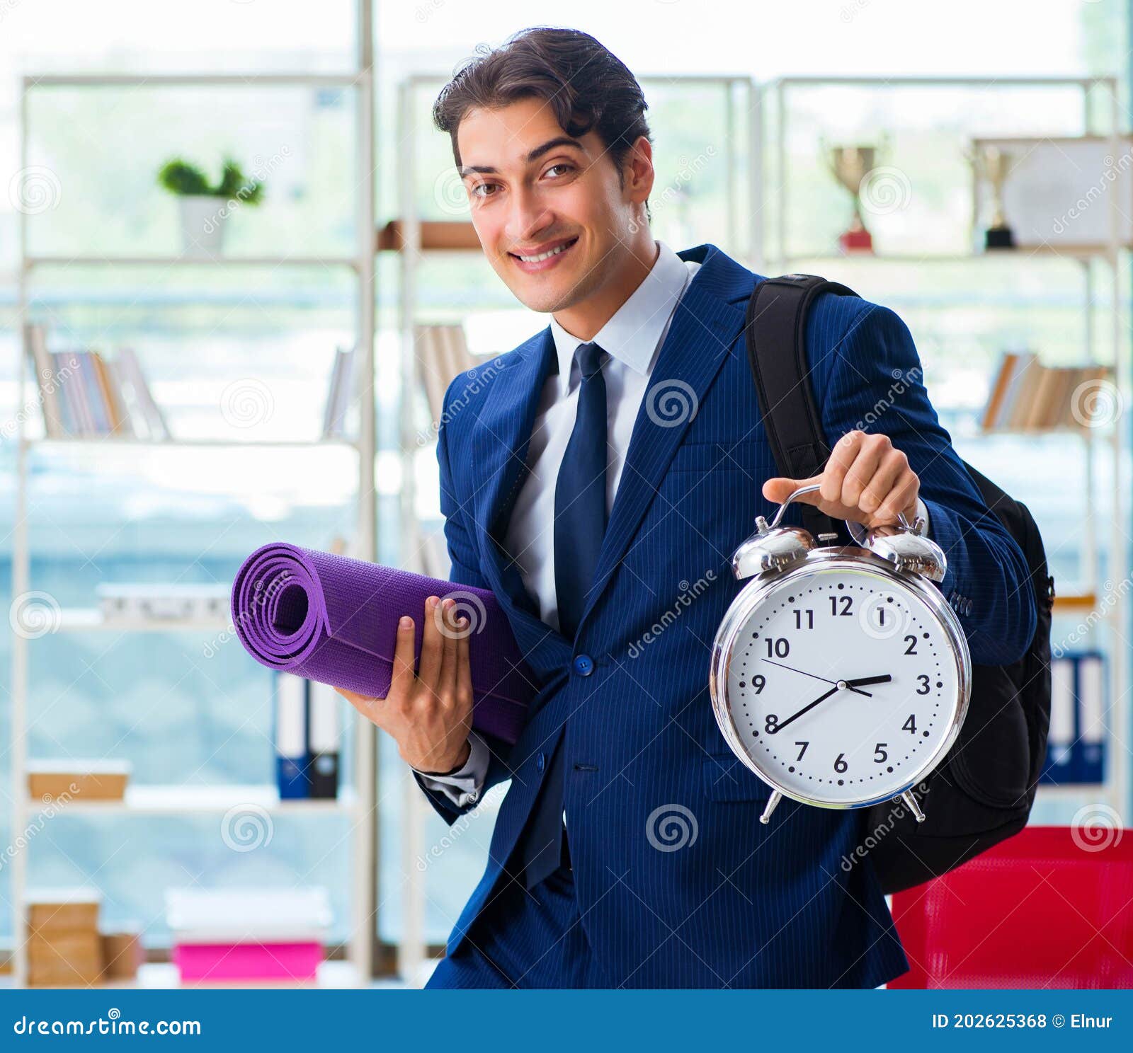 Man Getting Ready for Sports Break in the Office Stock Photo - Image of ...