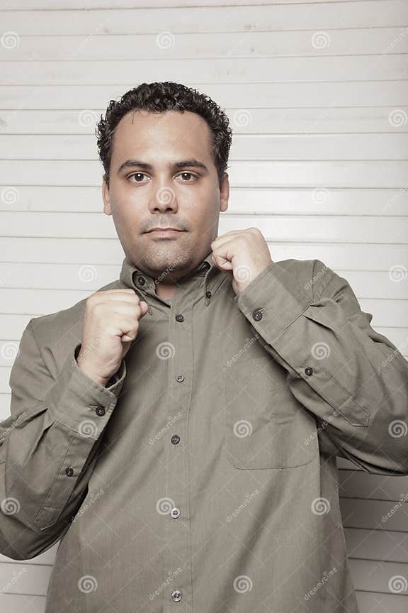 Man getting ready to fight stock photo. Image of single - 10360880