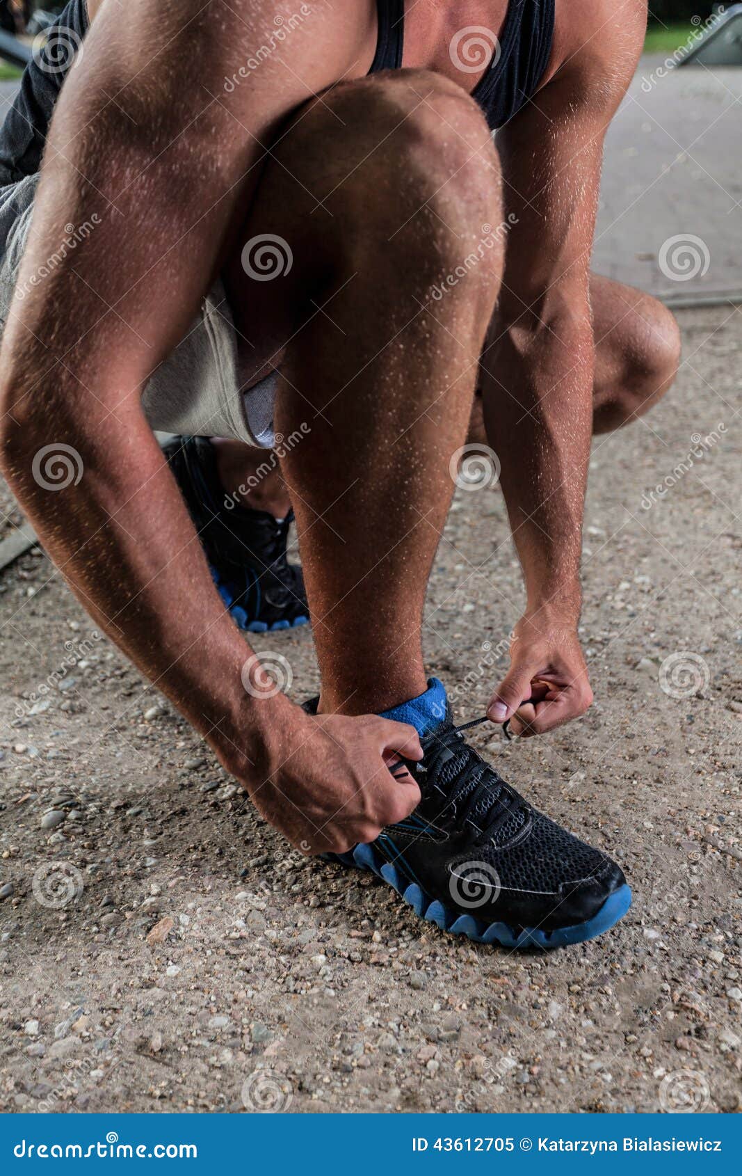 Man Getting Ready To Training Stock Image - Image of sport, outdoors ...