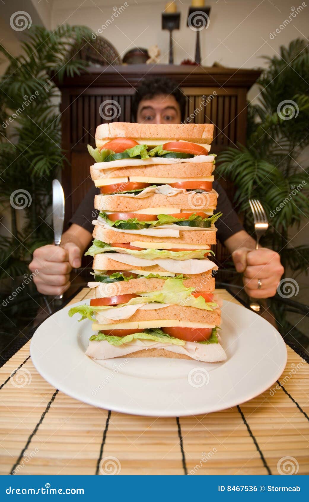 Giant Sandwich Against Background Royalty-Free Stock Photography ...