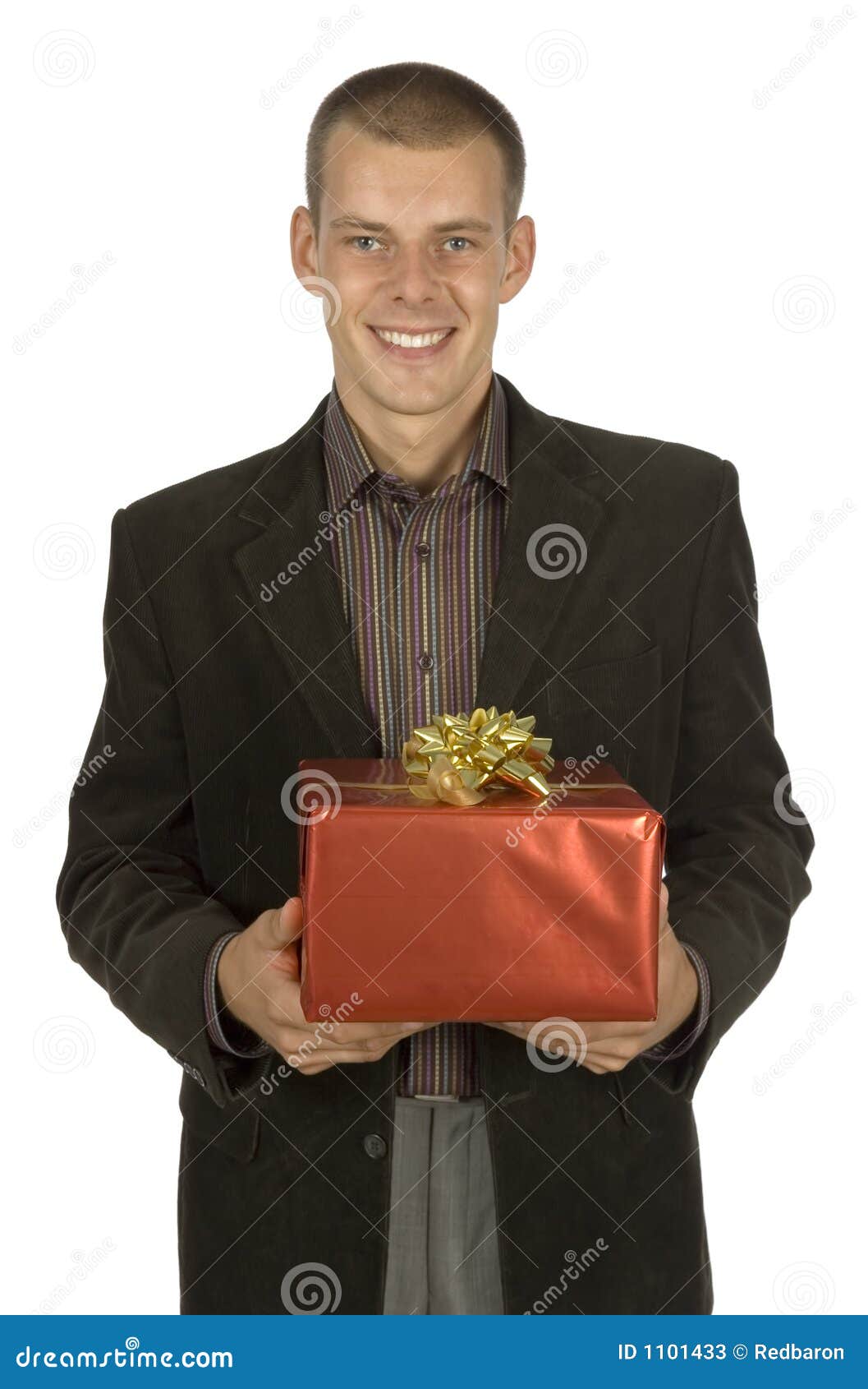 Man with gift stock image. Image of agent, manager, gift - 1101433