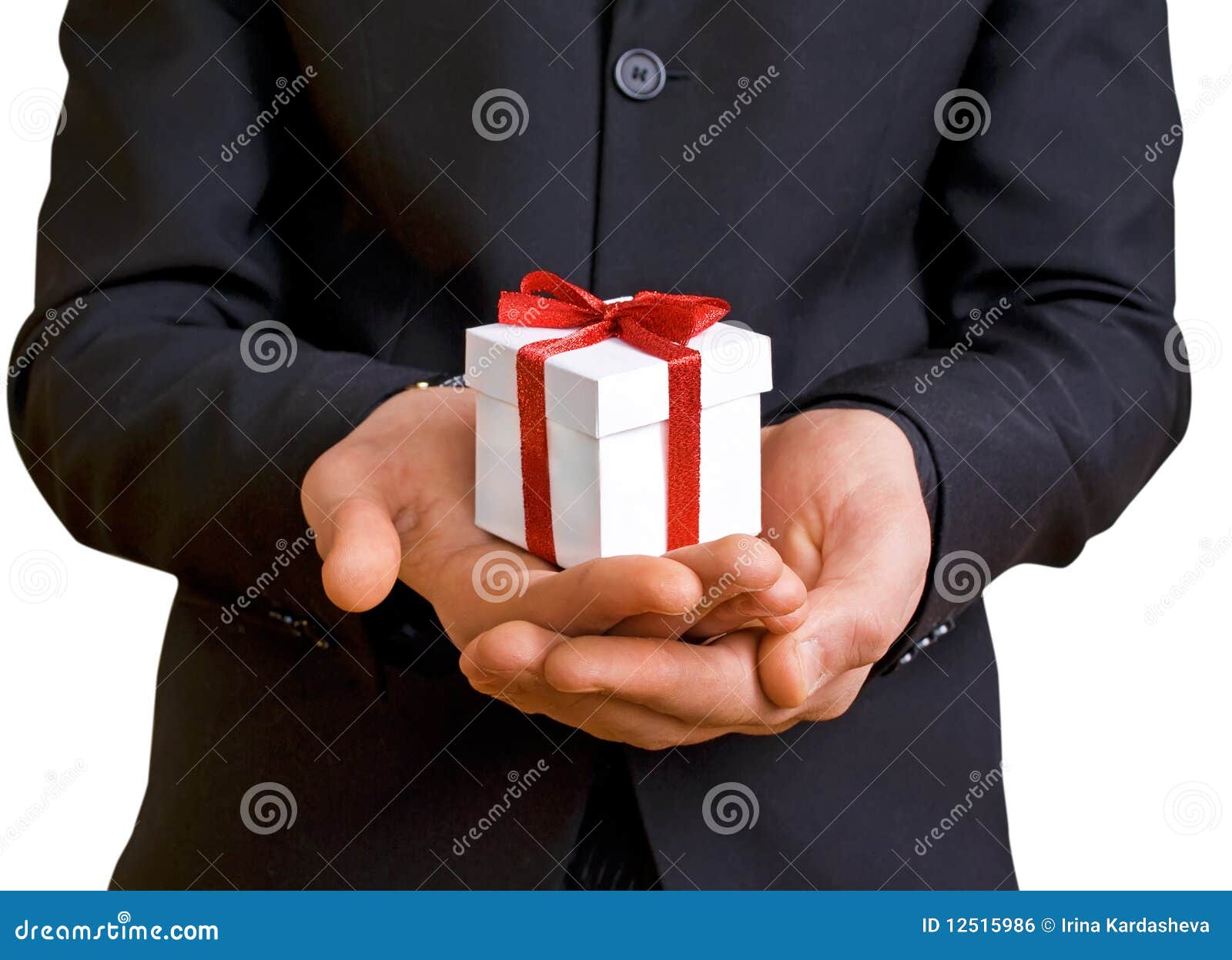 A man with a gift stock photo. Image of businessman, present - 12515986