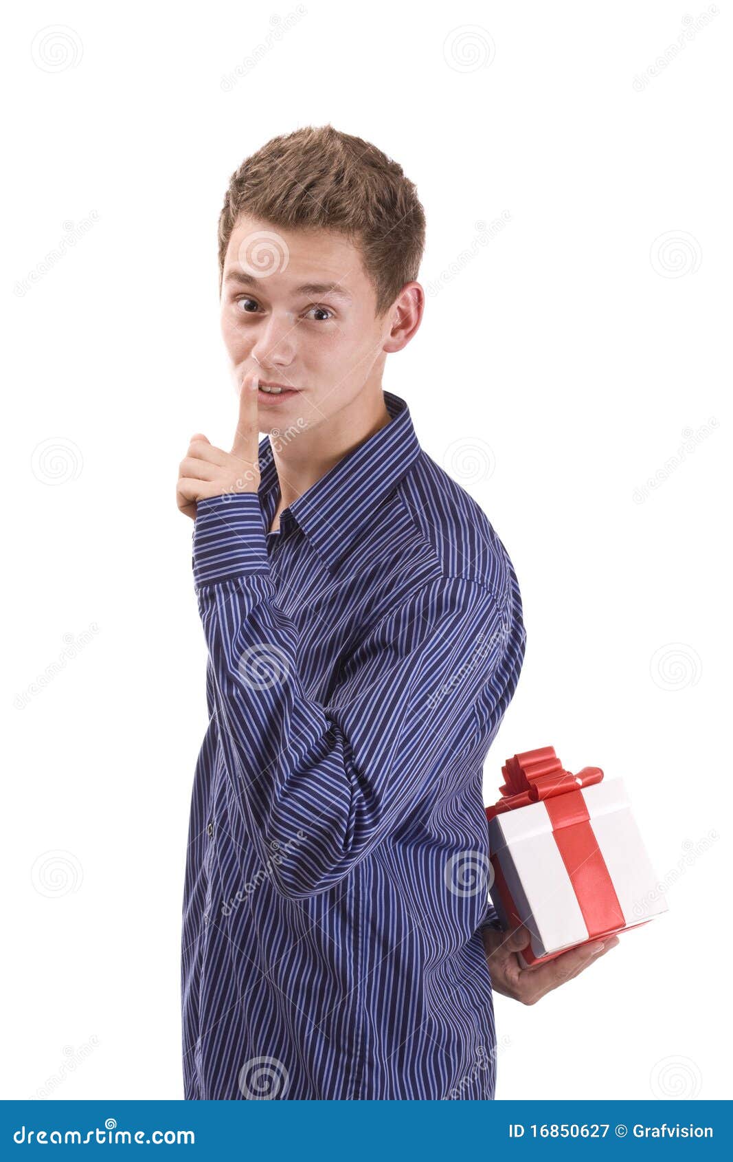 Man with gift stock image. Image of people, paper, adult - 16850627