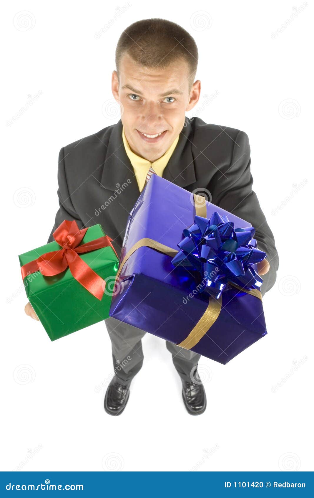Man with gifts stock photo. Image of charity, goodie, human - 1101420