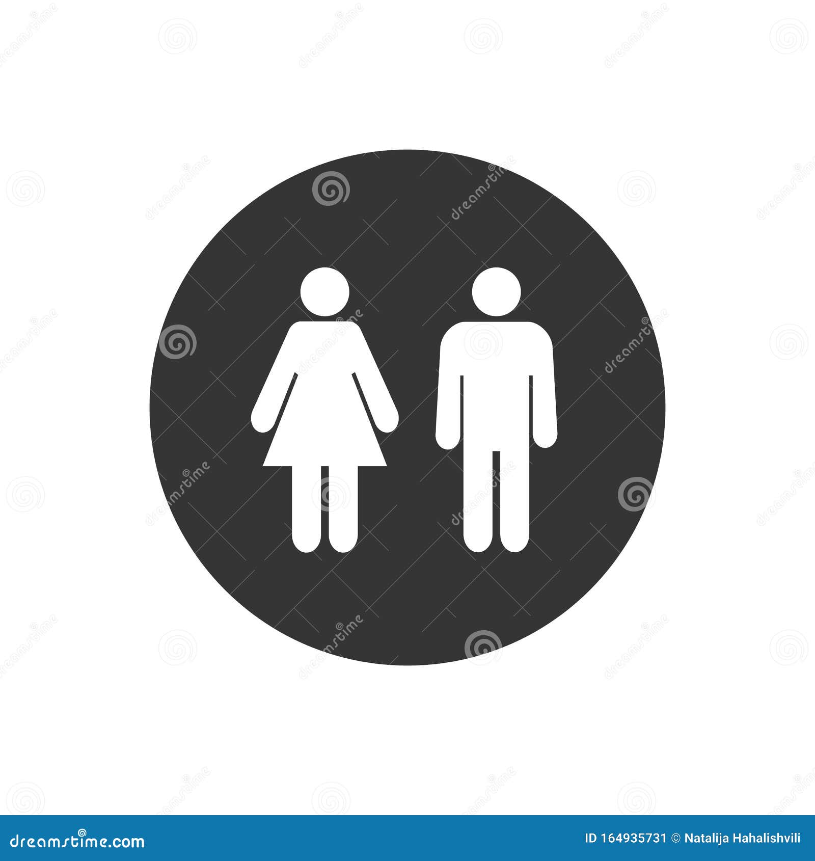 Man and Girl Icon. Vector Illustration in Flat Style Stock Vector ...