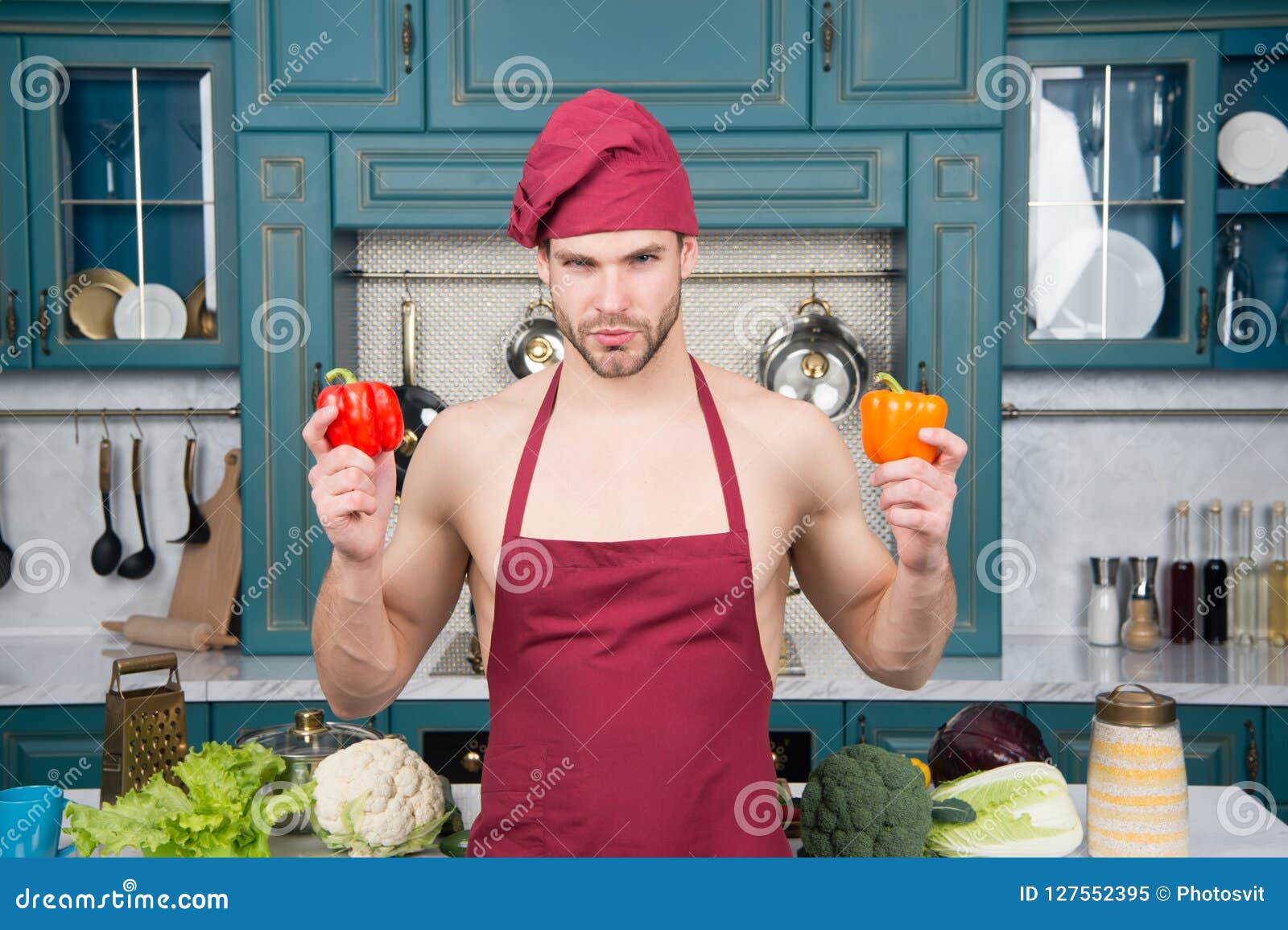 Man Gives Master Class in Cooking. Master Cook Ready for High Class ...